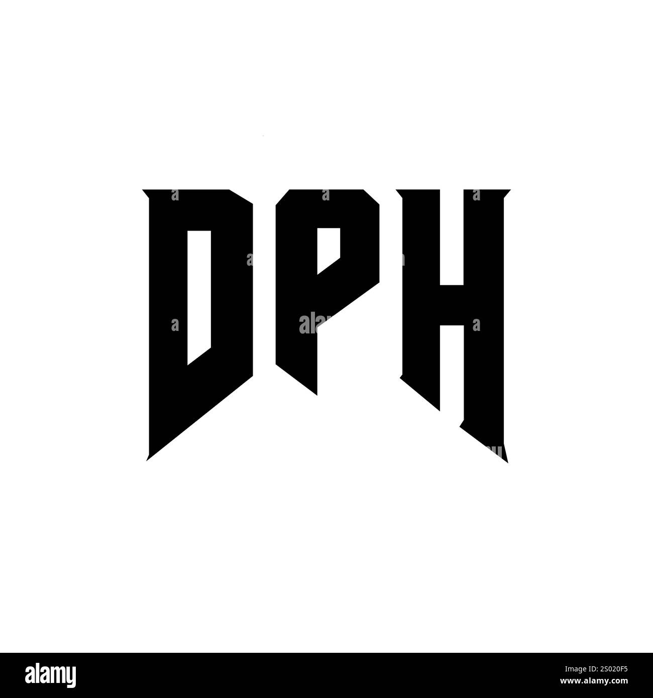 DPH letter logo design for technology company. DPH logo design black ...