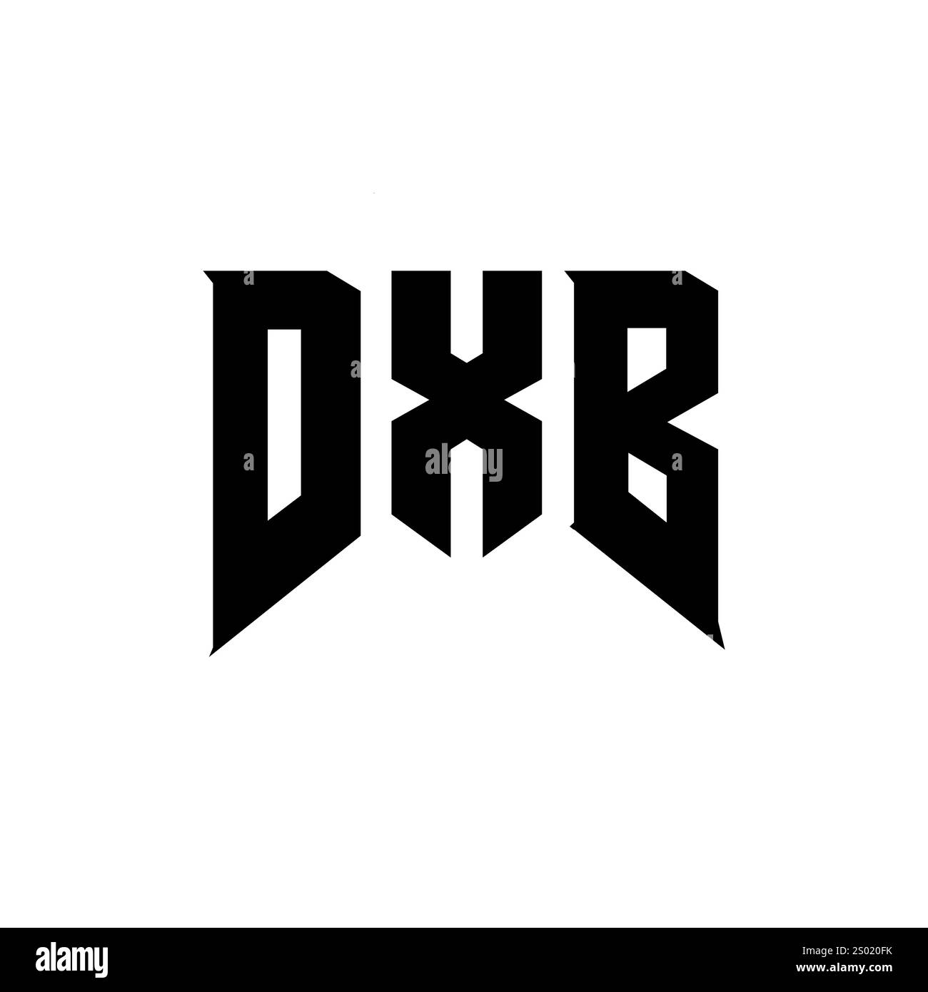DXB letter logo design for technology company. DXB logo design black ...