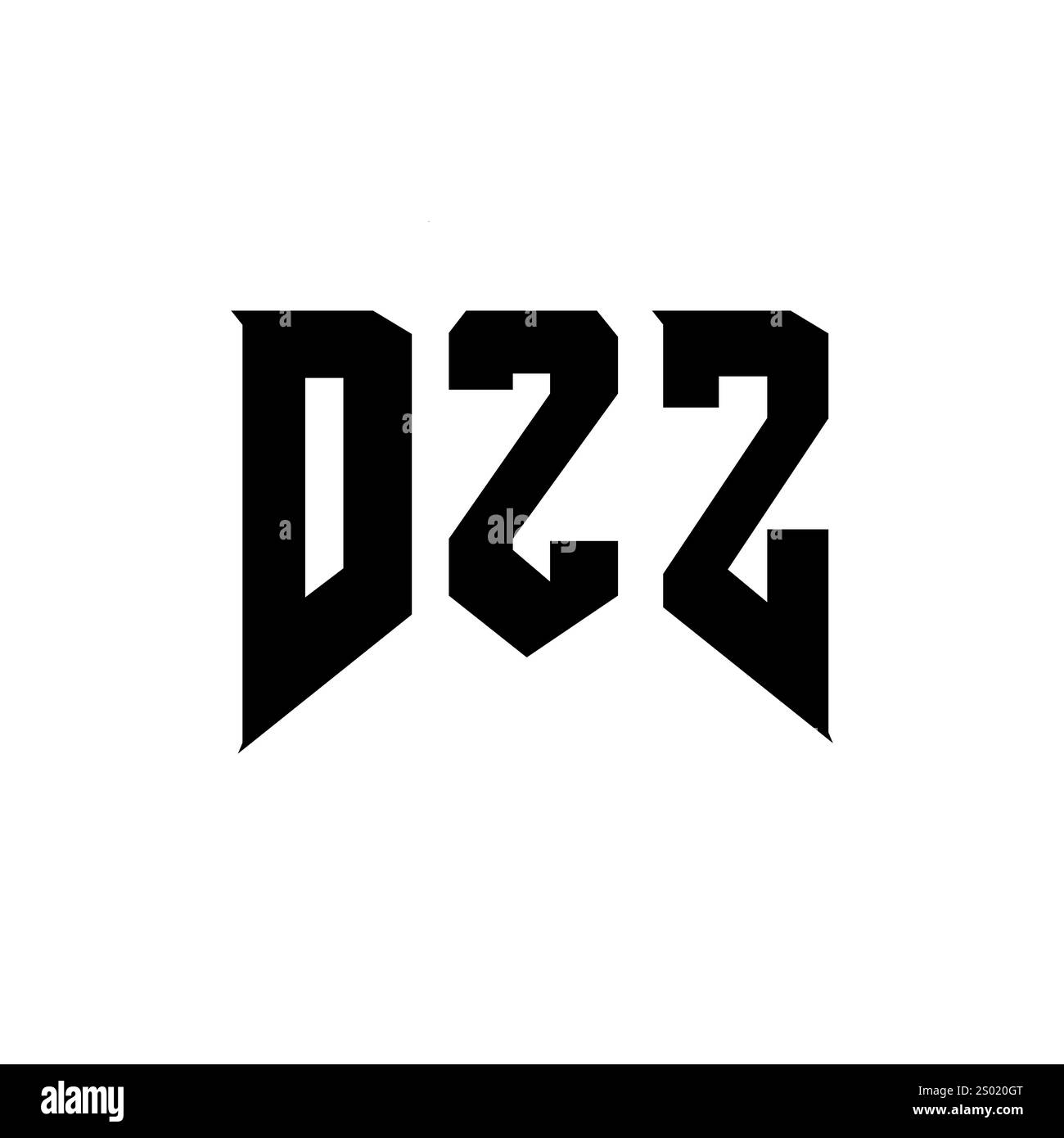 DZZ letter logo design for technology company. DZZ logo design black ...