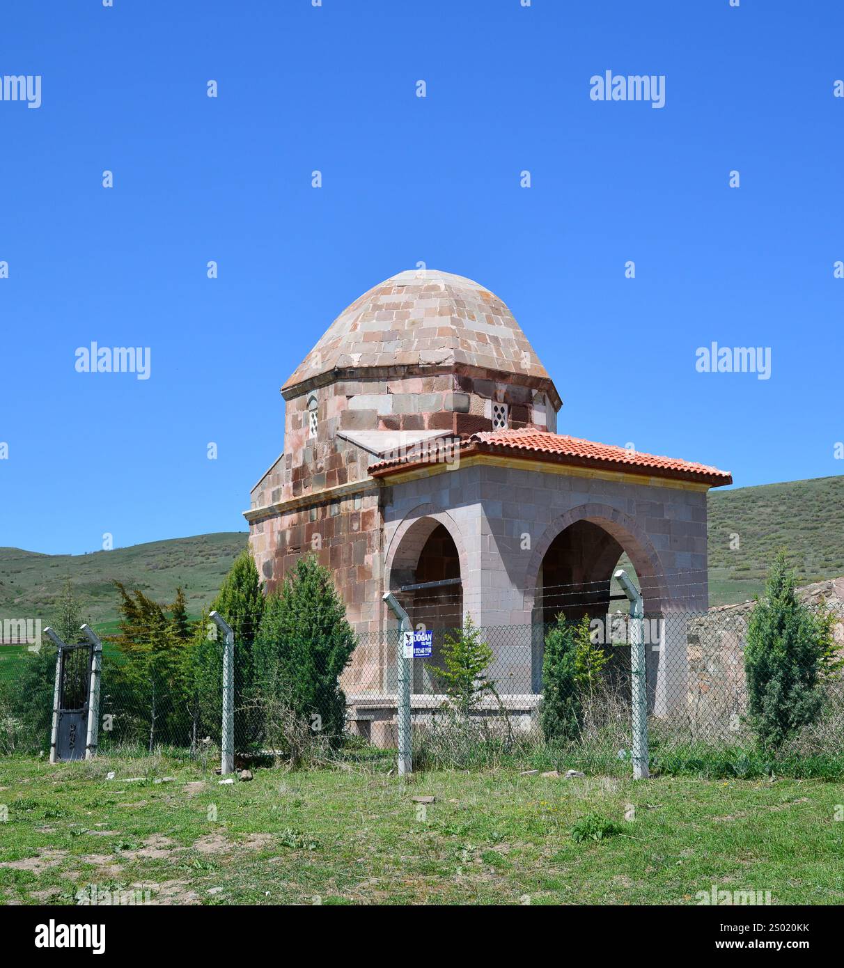 Haci Tugrul Baba Tomb, located in the countryside of the Turkish city ...