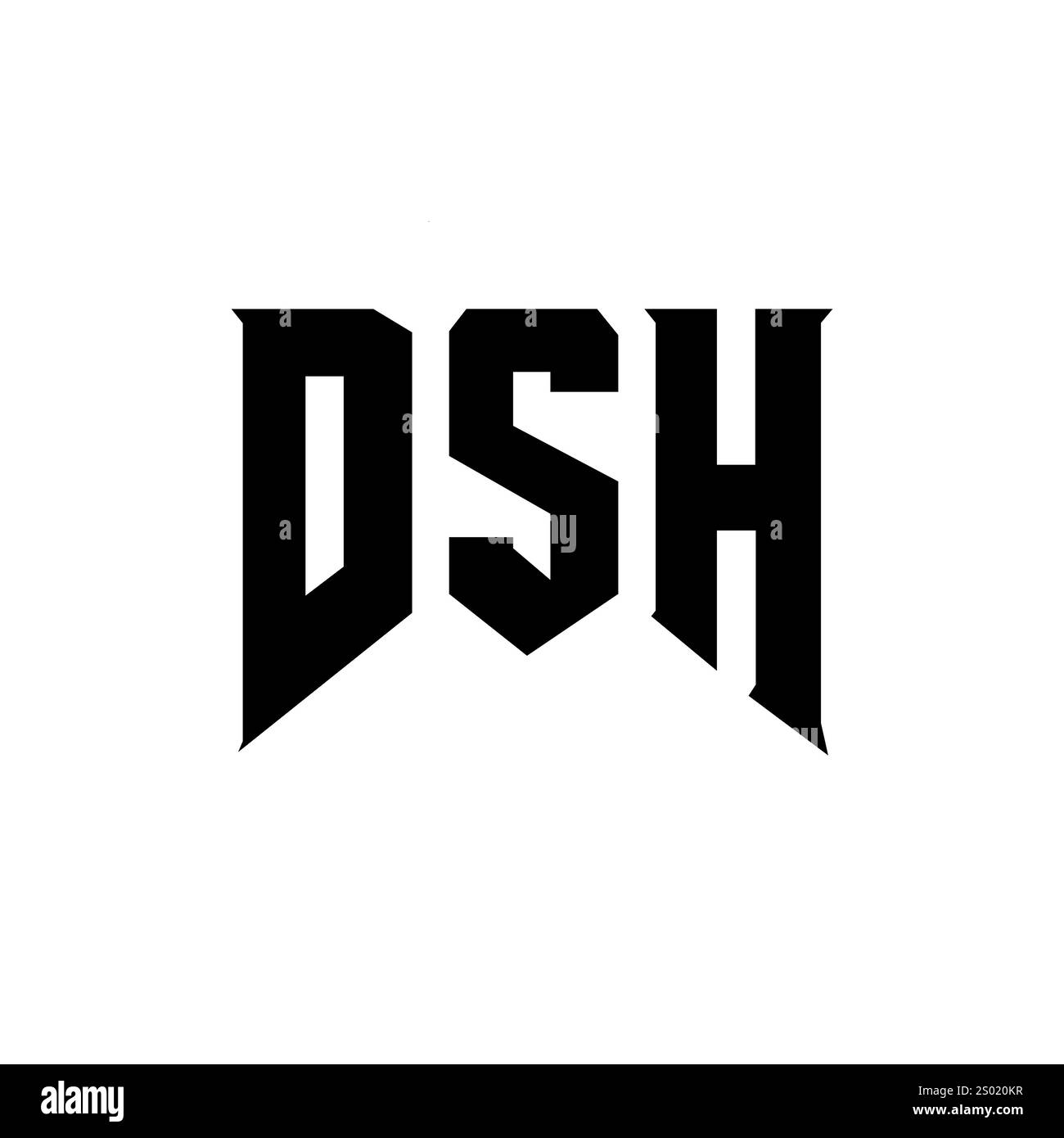 DSH letter logo design for technology company. DSH logo design black ...