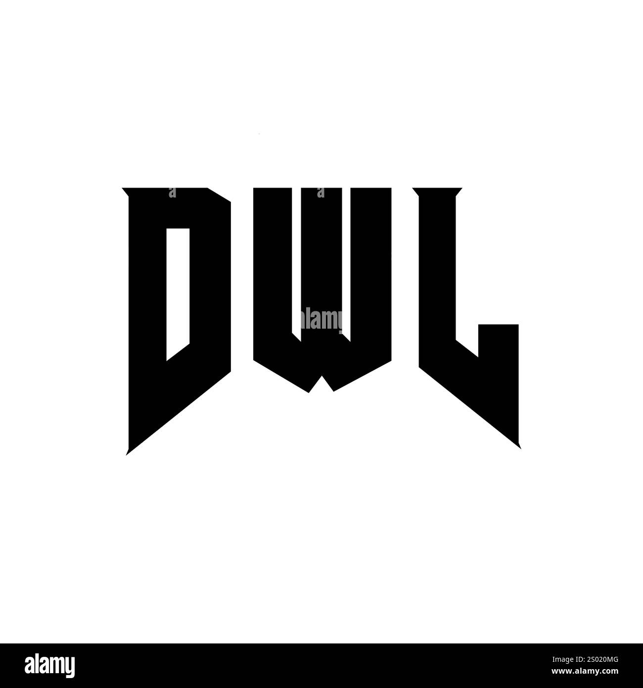 DWL letter logo design for technology company. DWL logo design black ...