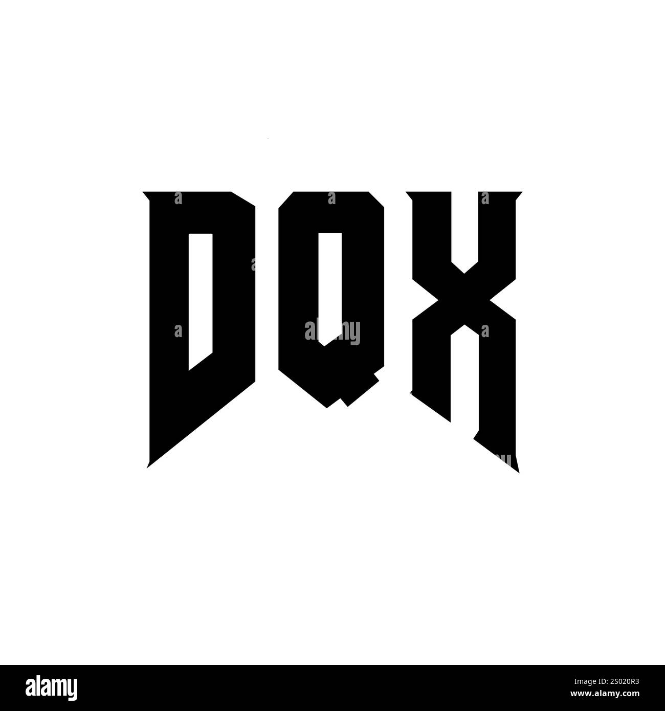 DQX letter logo design for technology company. DQX logo design black and white color combination ...