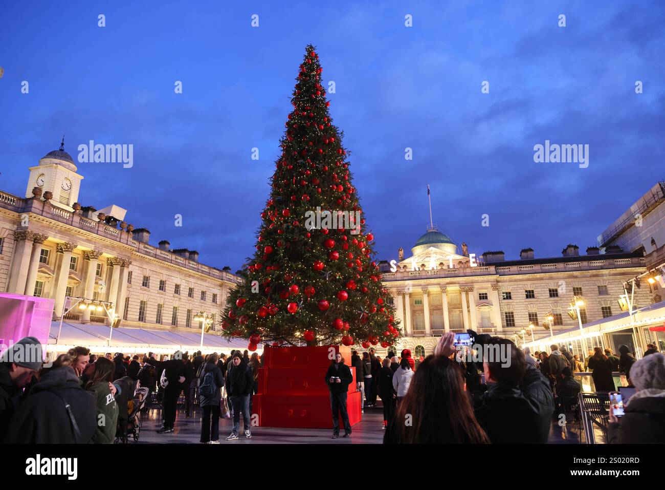 Ice skating and Christmas tree at Somerset House, Christmas 2024 ...