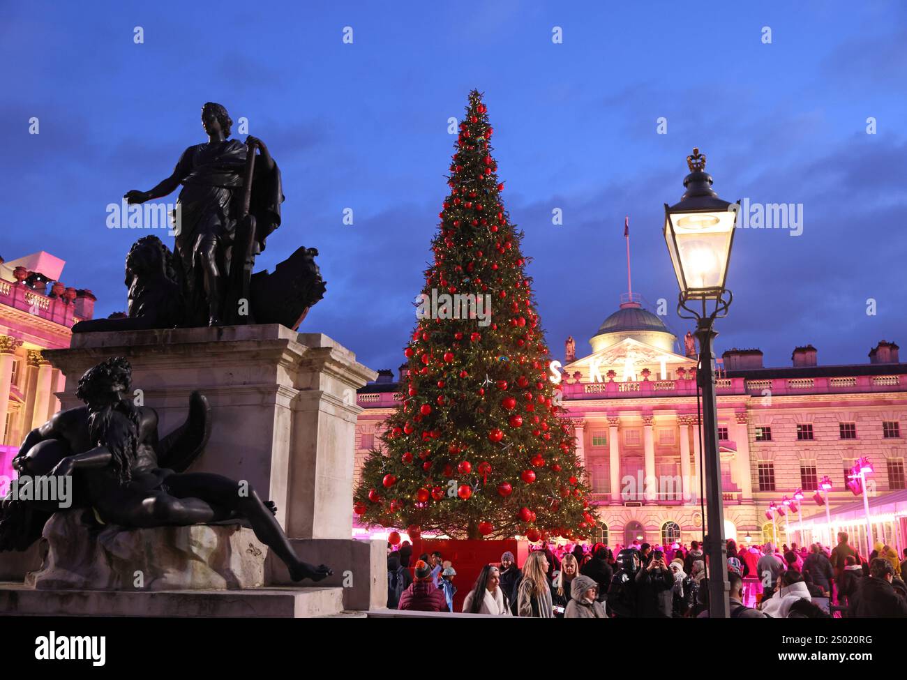 Ice skating and Christmas tree at Somerset House, Christmas 2024 ...