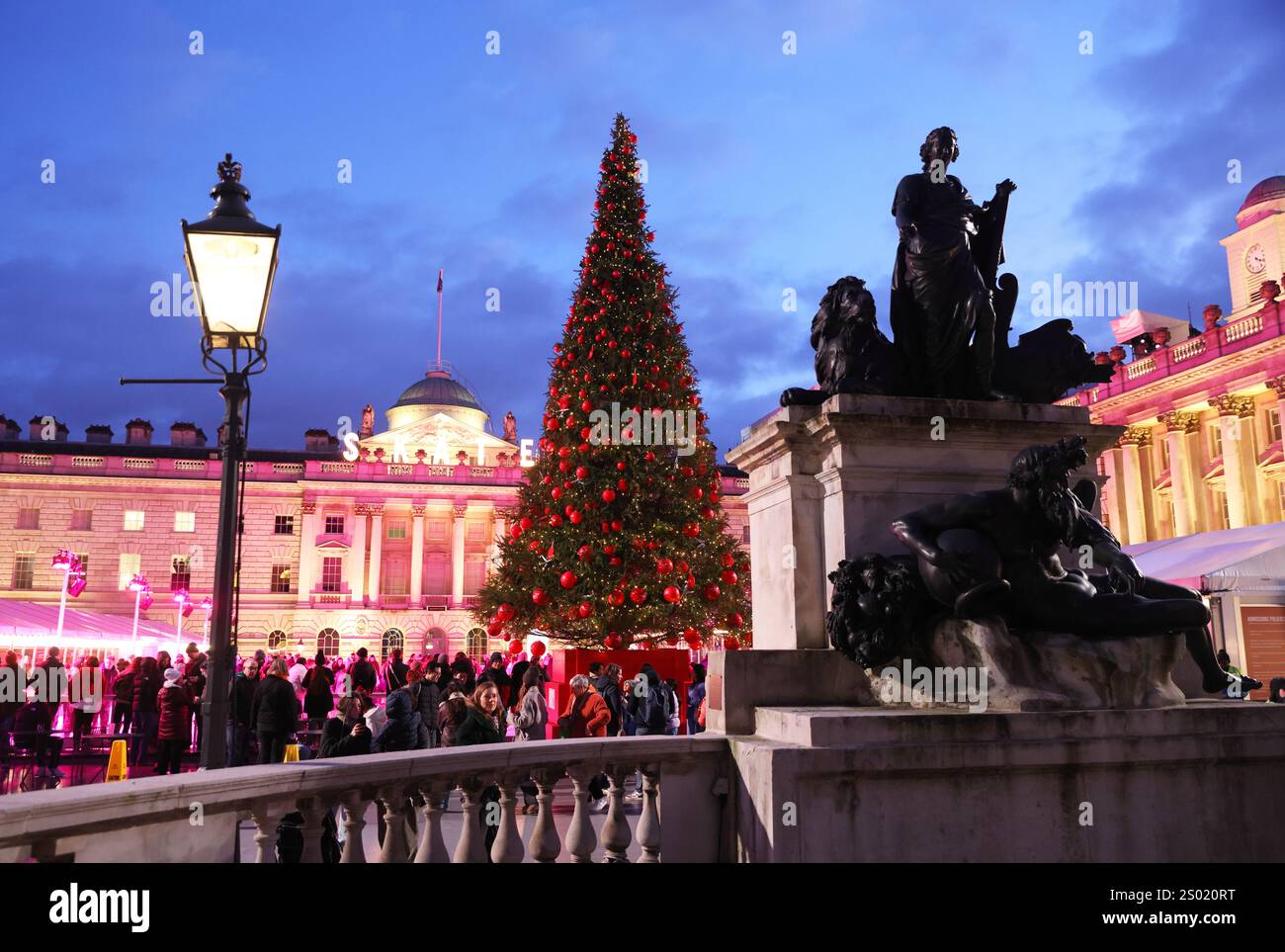 Ice skating and Christmas tree at Somerset House, Christmas 2024 ...