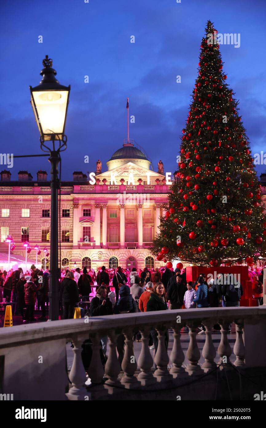 Ice skating and Christmas tree at Somerset House, Christmas 2024 ...