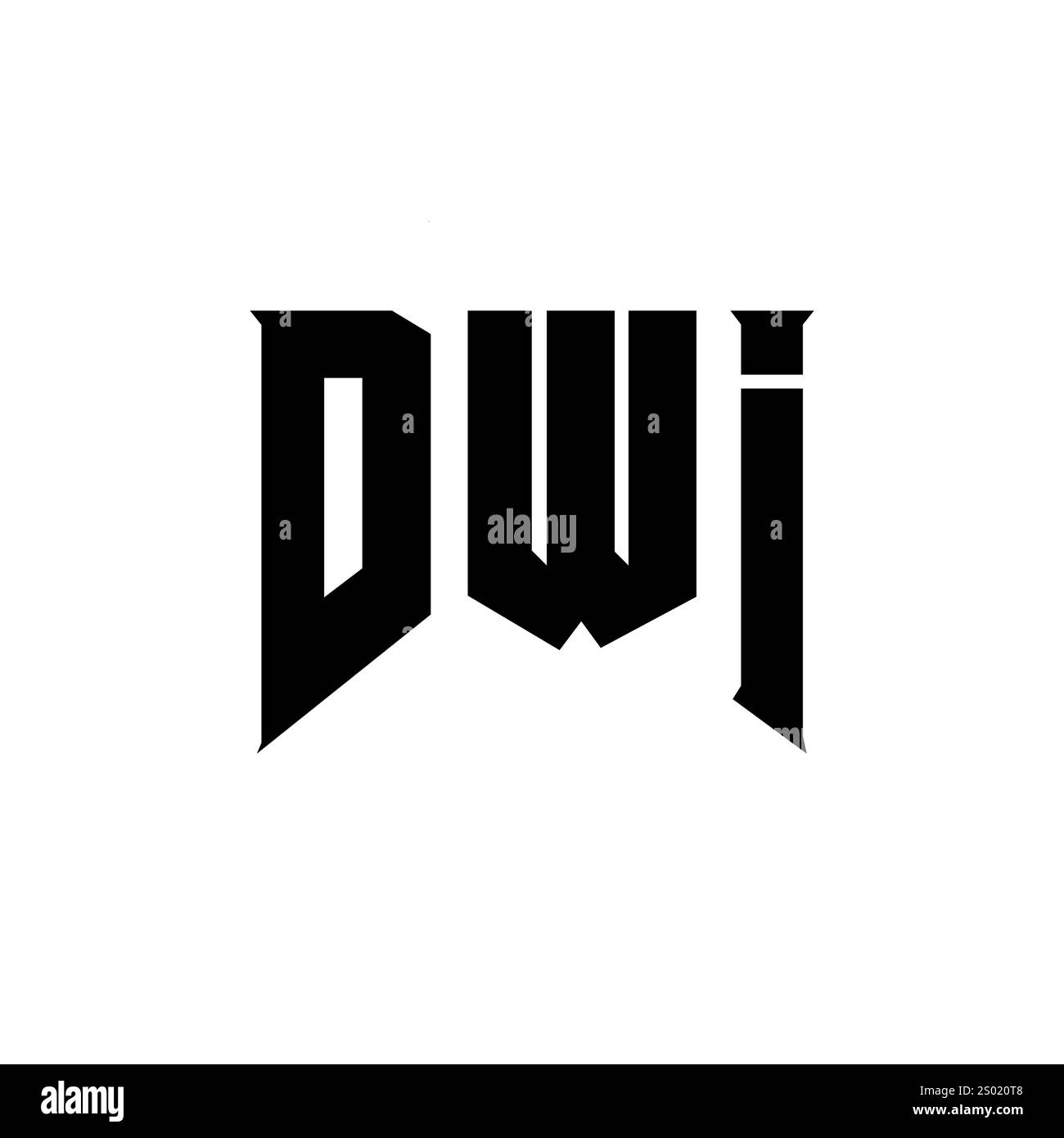 DWI letter logo design for technology company. DWI logo design black ...