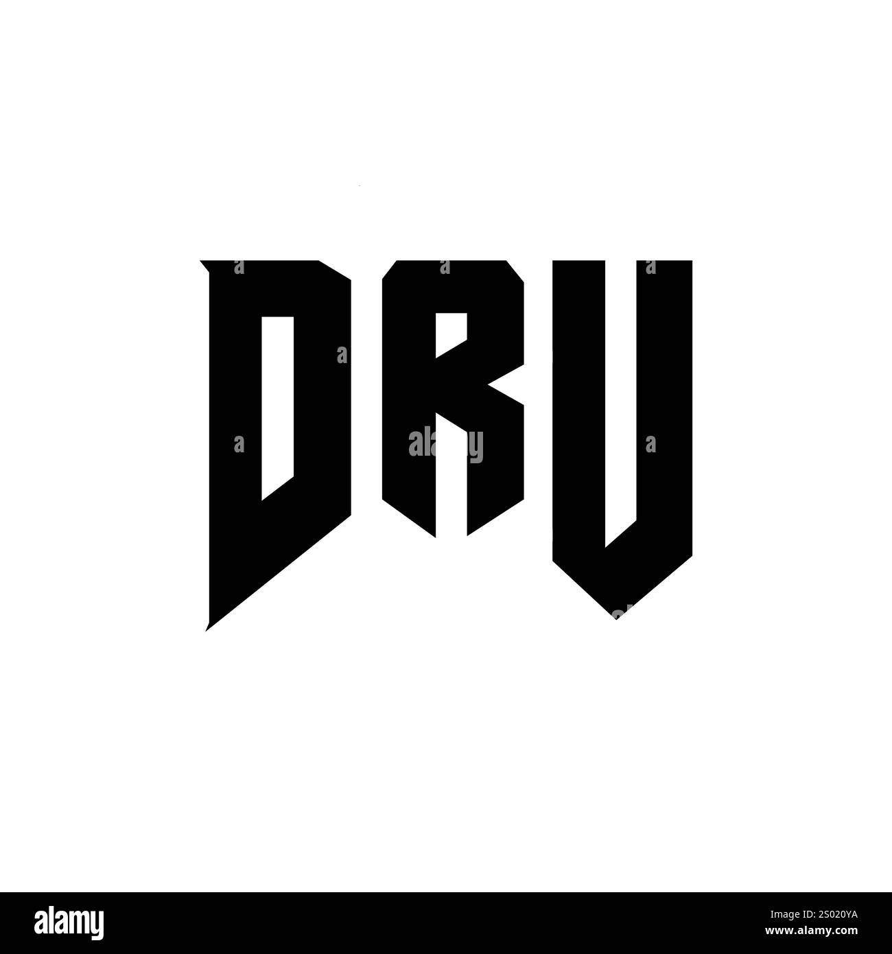 DRU letter logo design for technology company. DRU logo design black ...