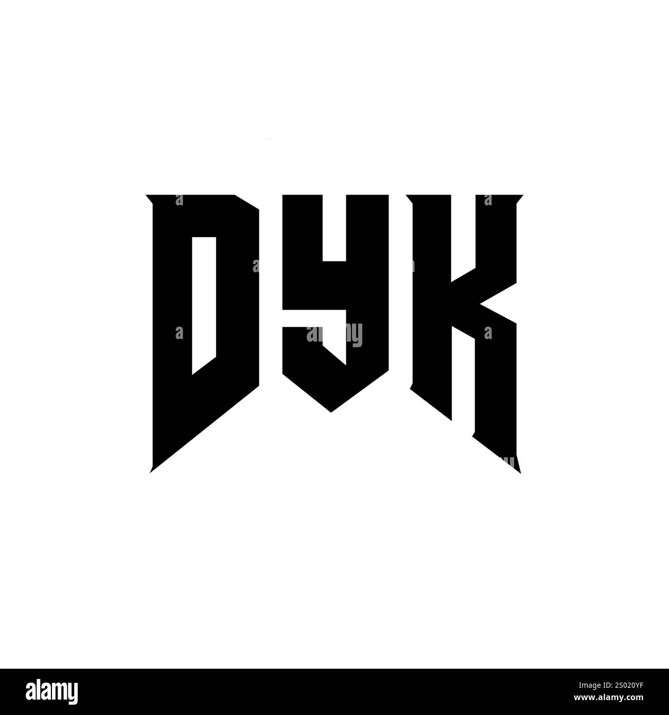 DYK letter logo design for technology company. DYK logo design black ...