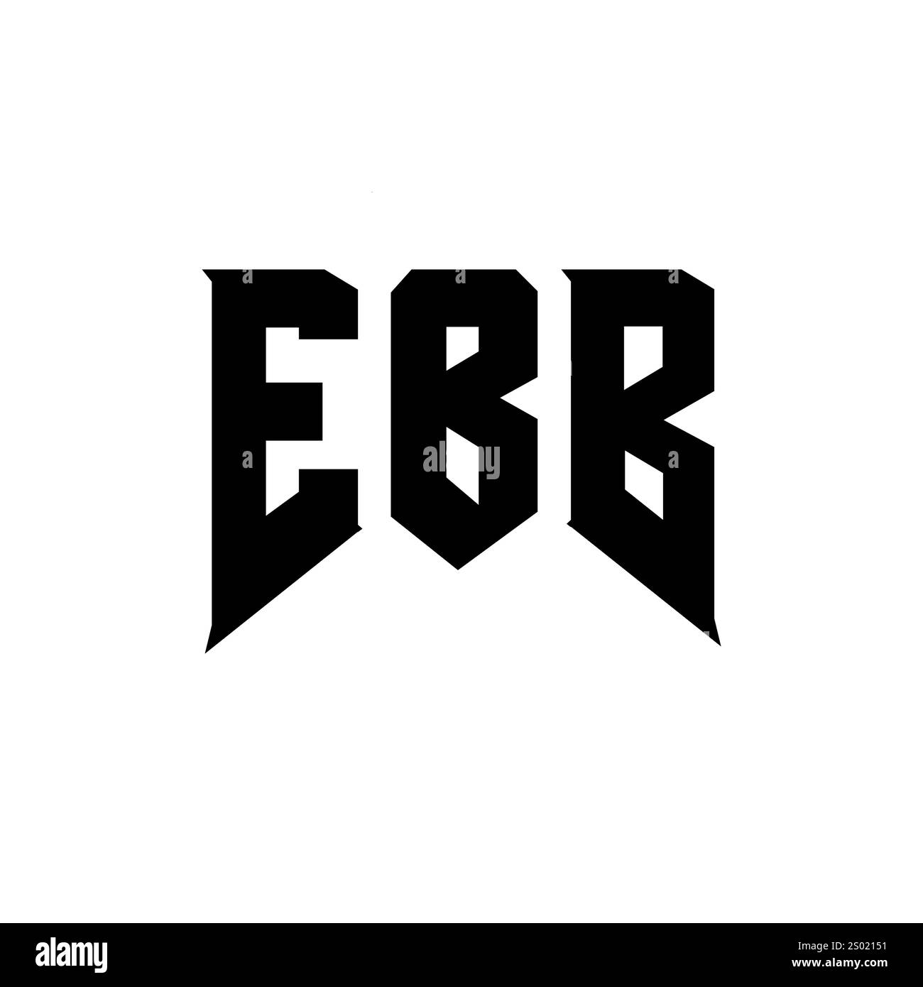 EBB letter logo design for technology company. EBB logo design black and white color combination ...