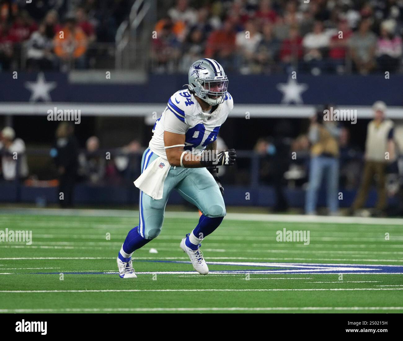 Dallas Cowboys defensive end Marshawn Kneeland runs upfield during the ...