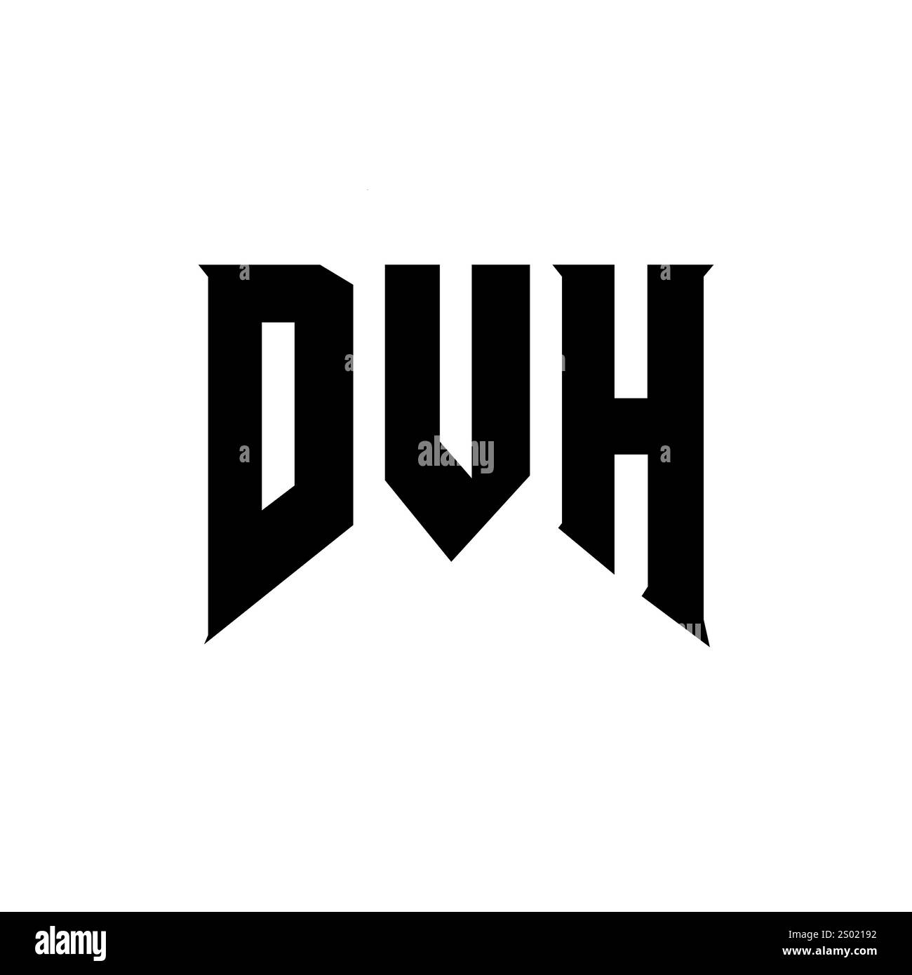 DVH letter logo design for technology company. DVH logo design black ...