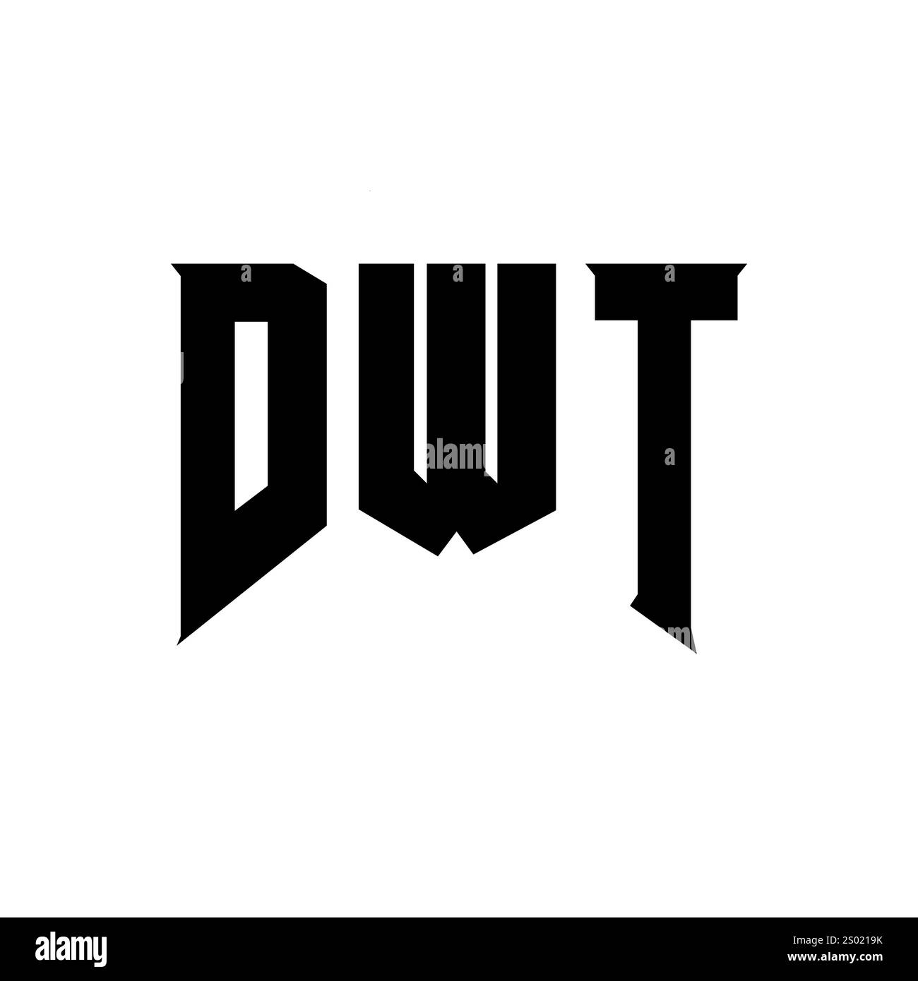 DWT letter logo design for technology company. DWT logo design black ...