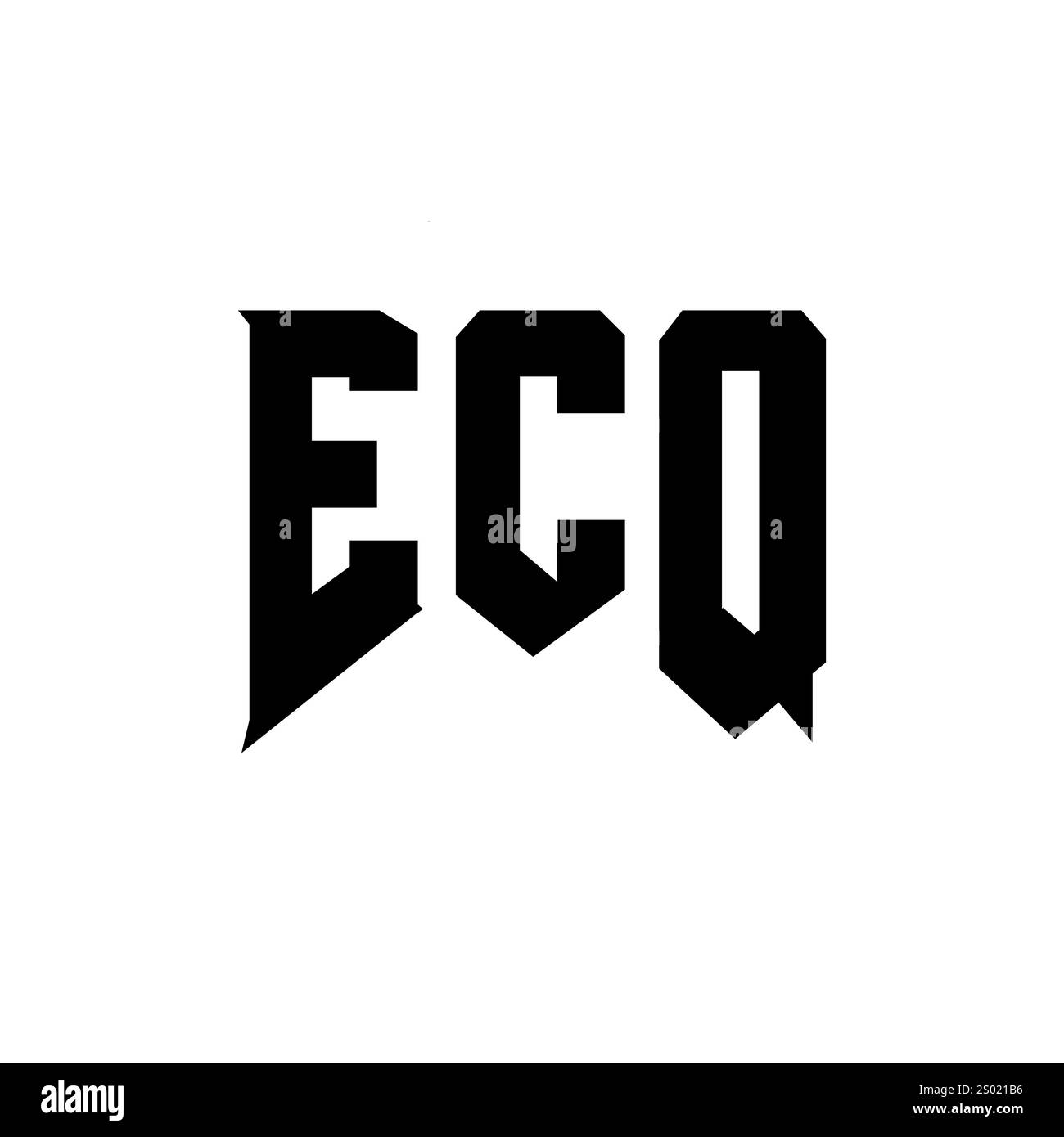 ECQ letter logo design for technology company. ECQ logo design black ...