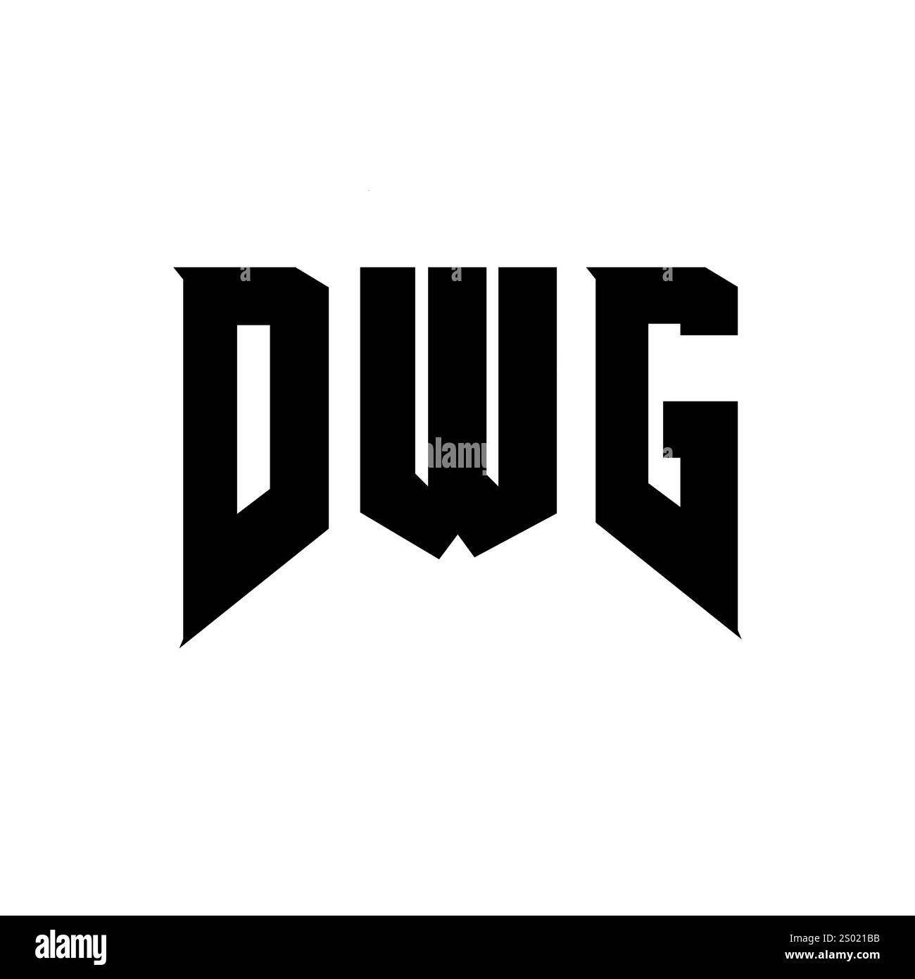 DWG letter logo design for technology company. DWG logo design black ...