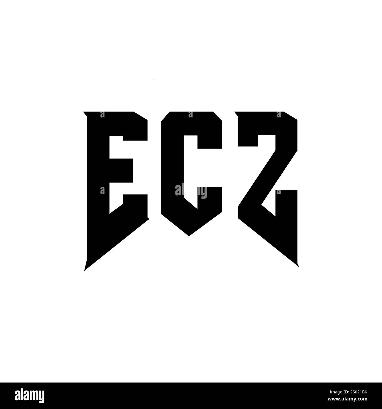 ECZ letter logo design for technology company. ECZ logo design black ...