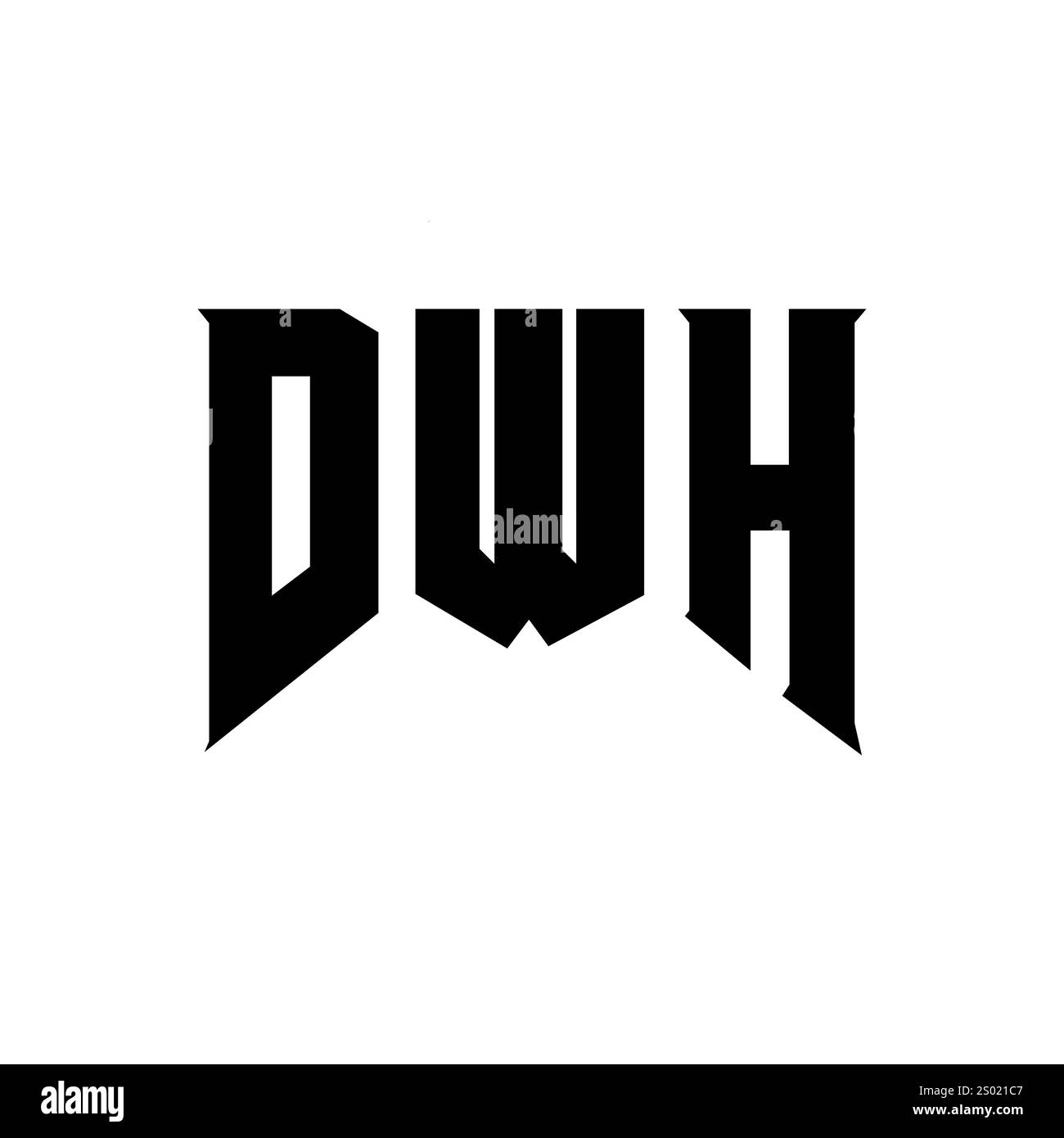Dwh logo design Stock Vector Images - Alamy