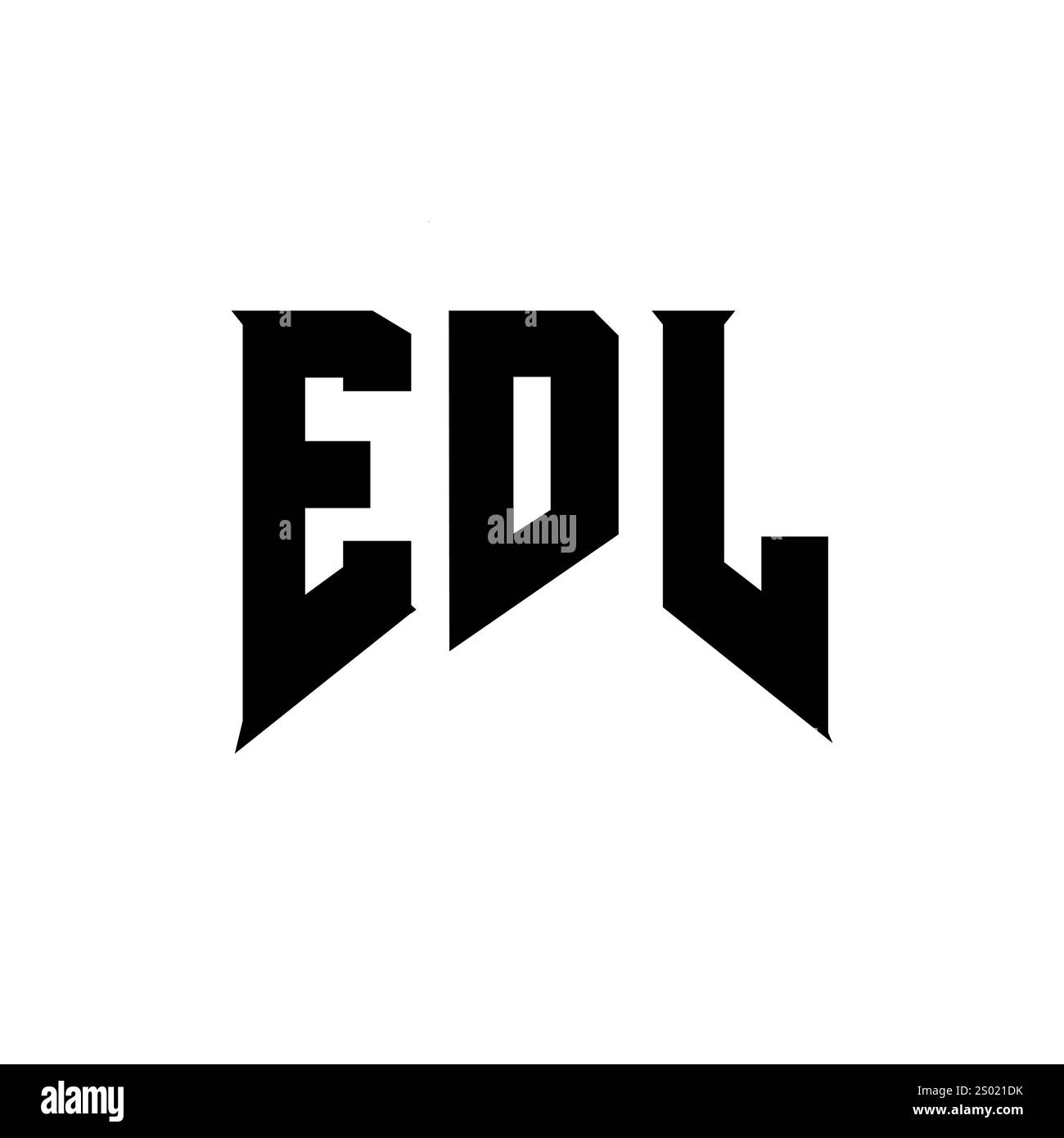EDL letter logo design for technology company. EDL logo design black ...