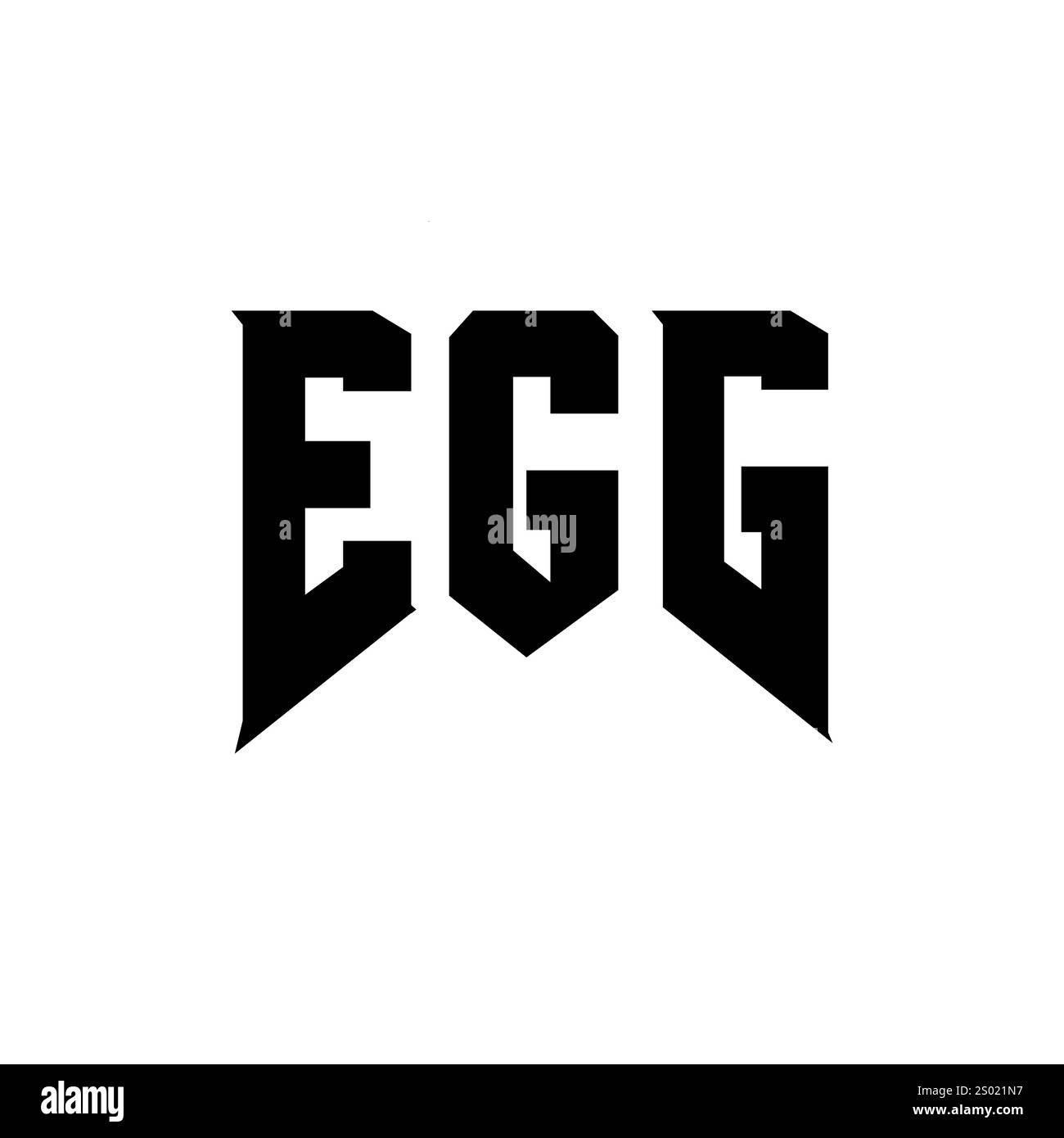 EGG letter logo design for technology company. EGG logo design black ...