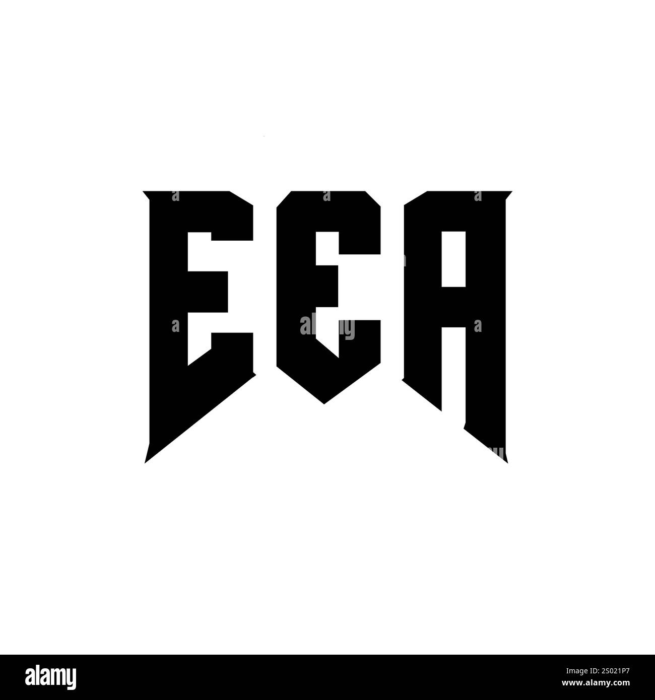 EEA letter logo design for technology company. EEA logo design black and white color combination ...