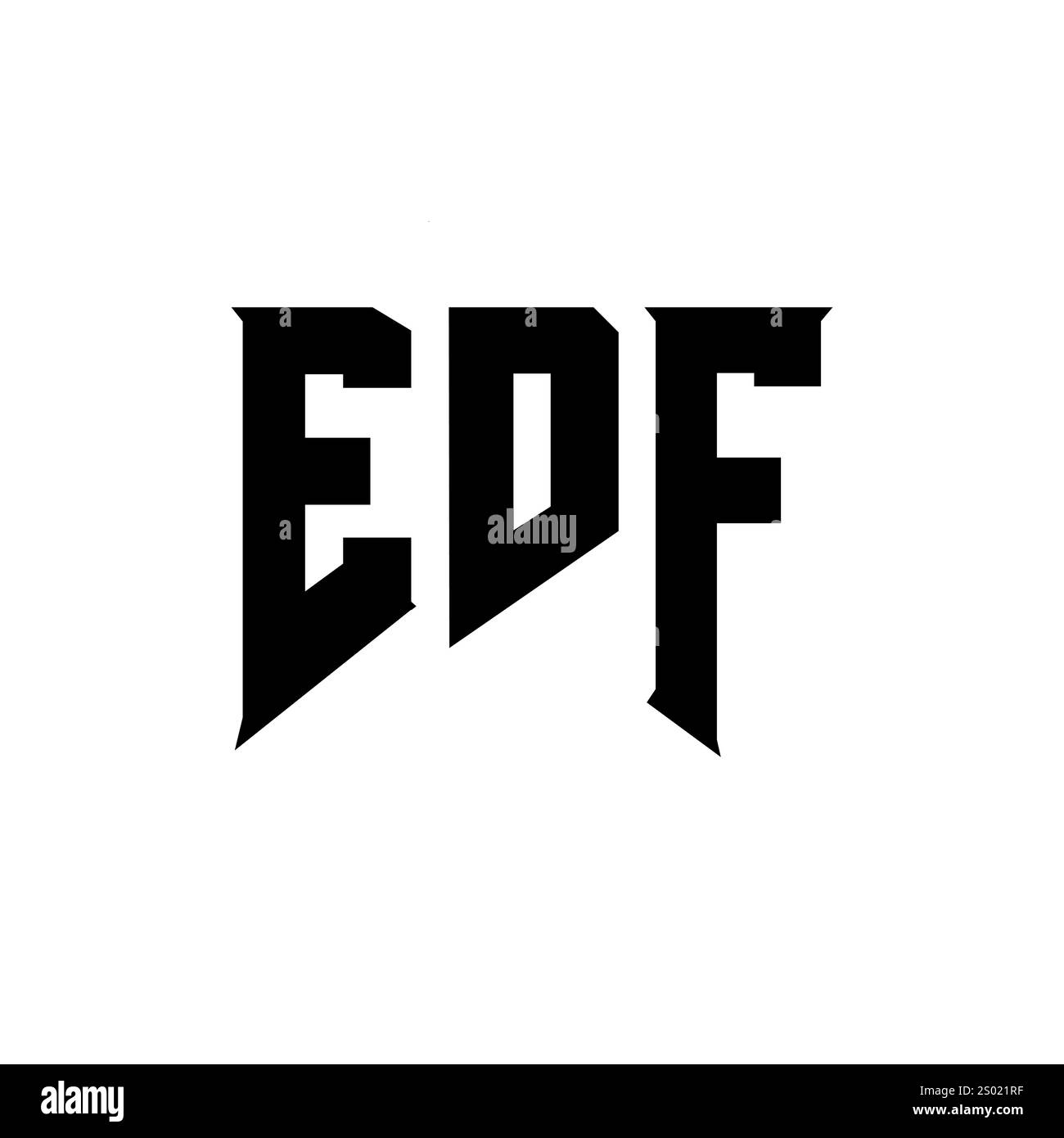 EDF letter logo design for technology company. EDF logo design black ...