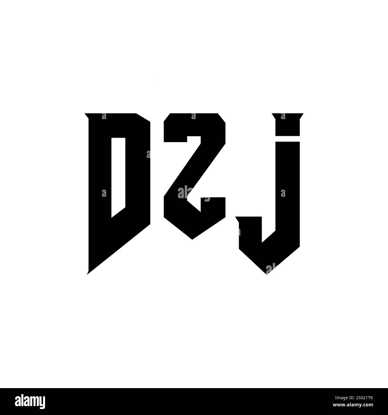 DZJ letter logo design for technology company. DZJ logo design black ...