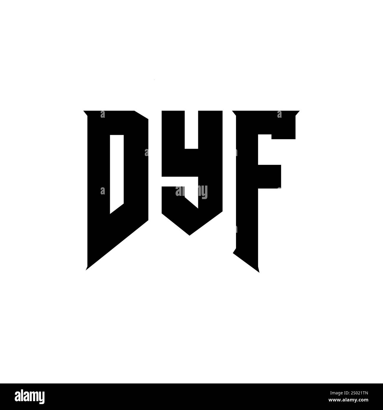 DYF letter logo design for technology company. DYF logo design black ...