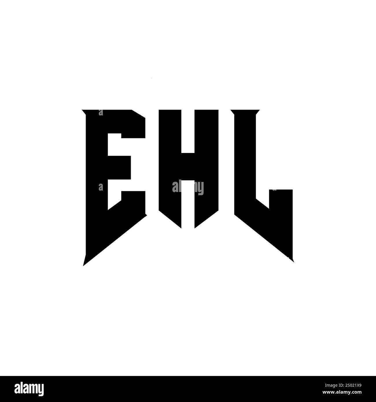 EHL letter logo design for technology company. EHL logo design black ...