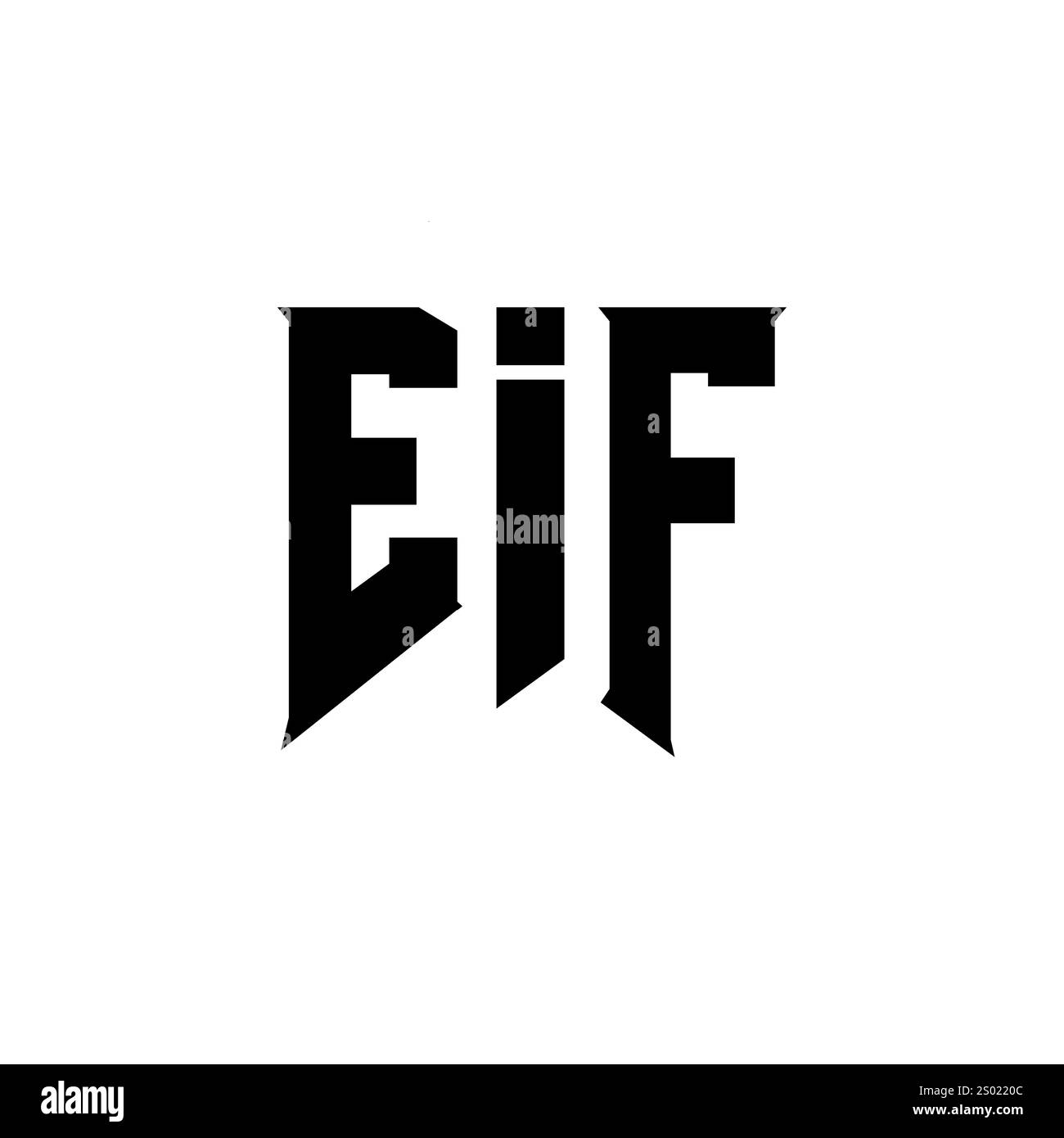 EIF letter logo design for technology company. EIF logo design black ...