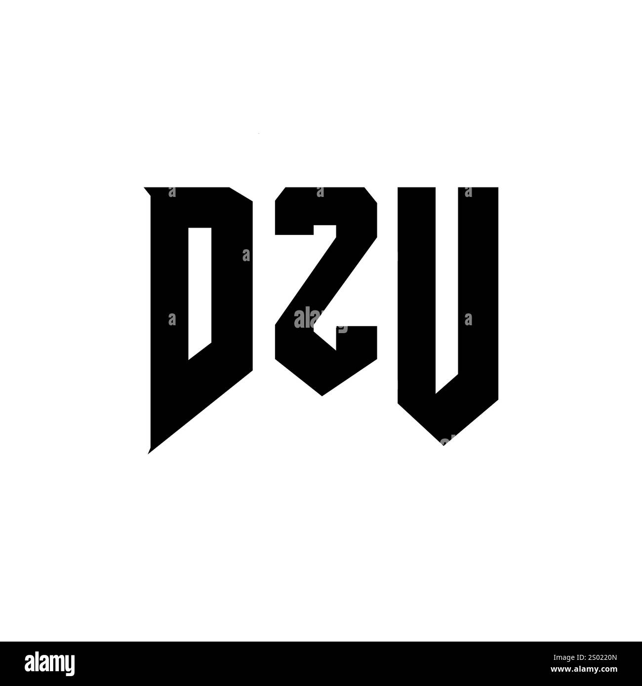 DZU letter logo design for technology company. DZU logo design black ...