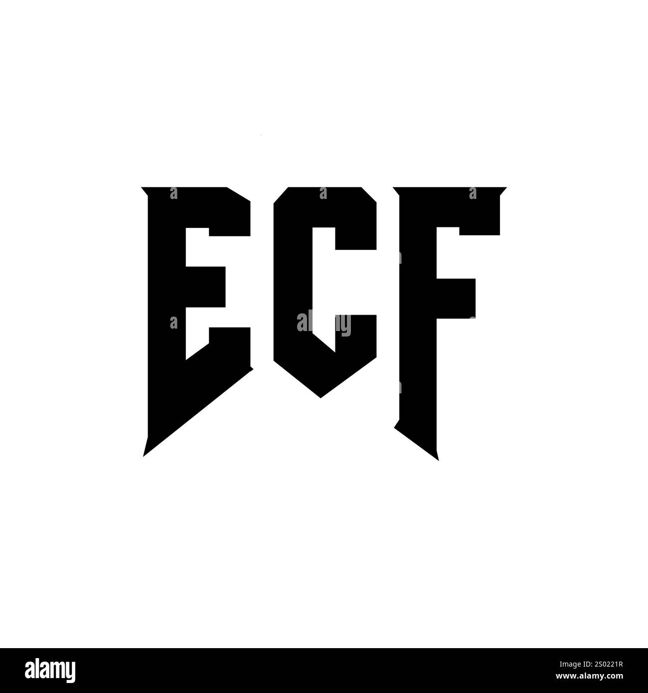 ECF letter logo design for technology company. ECF logo design black ...