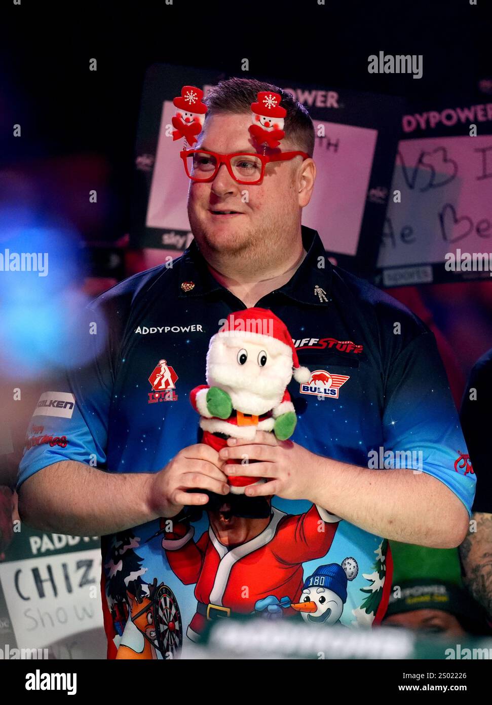 Ricky Evans ahead of his match against Dave Chisnall during day nine of ...