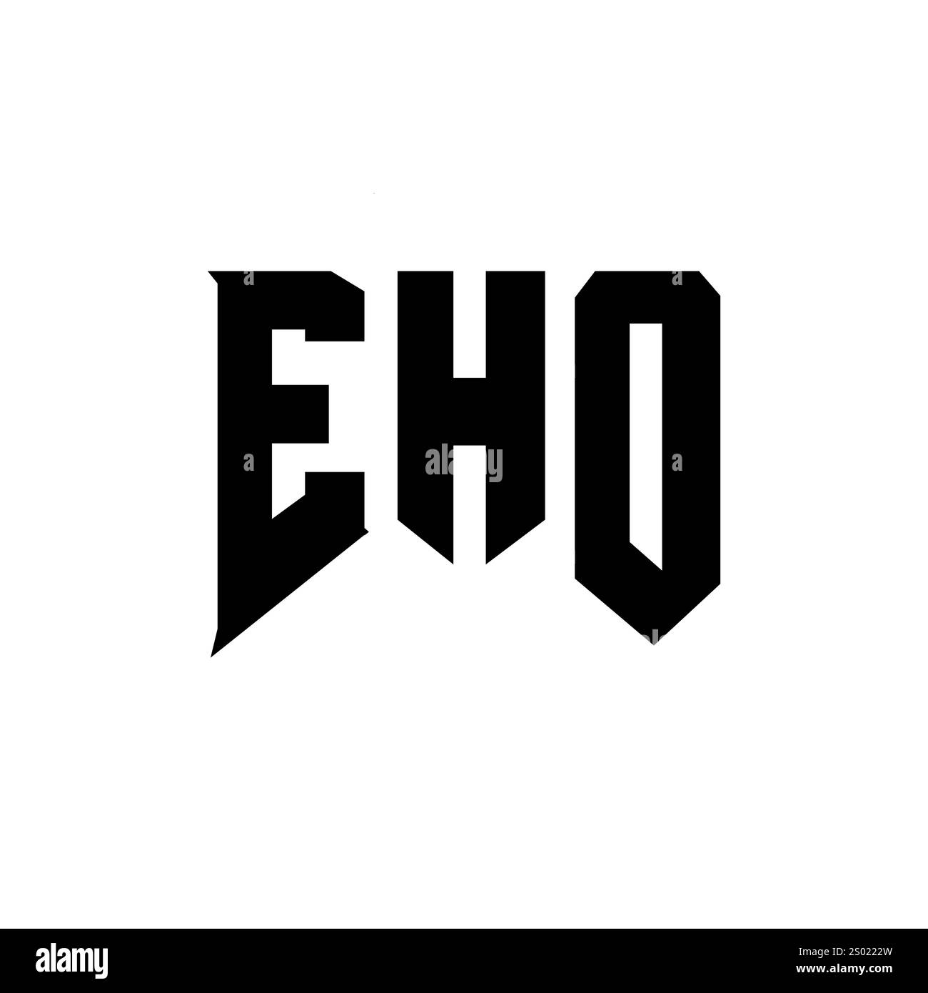 EHO letter logo design for technology company. EHO logo design black ...