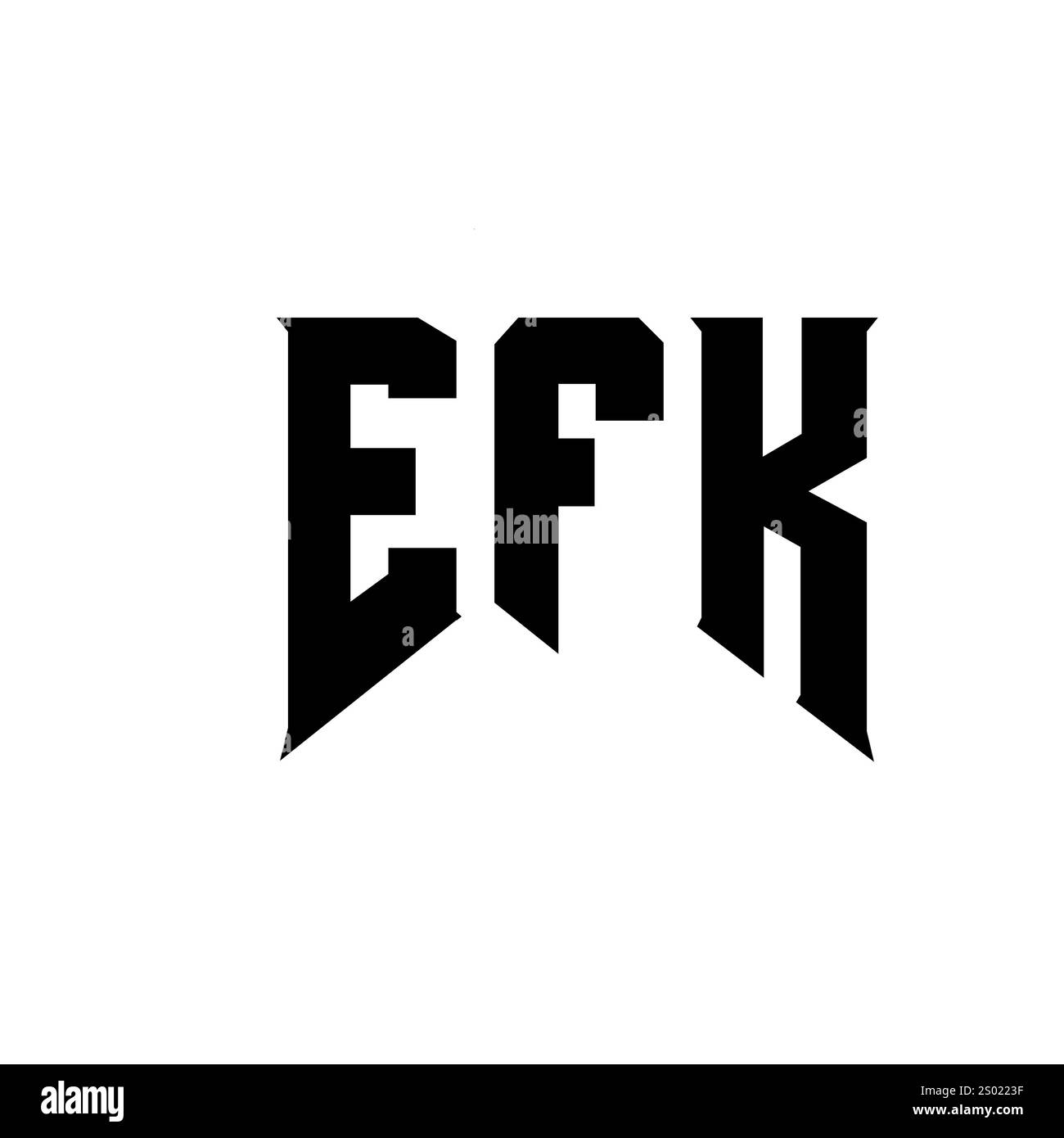 EFK letter logo design for technology company. EFK logo design black ...