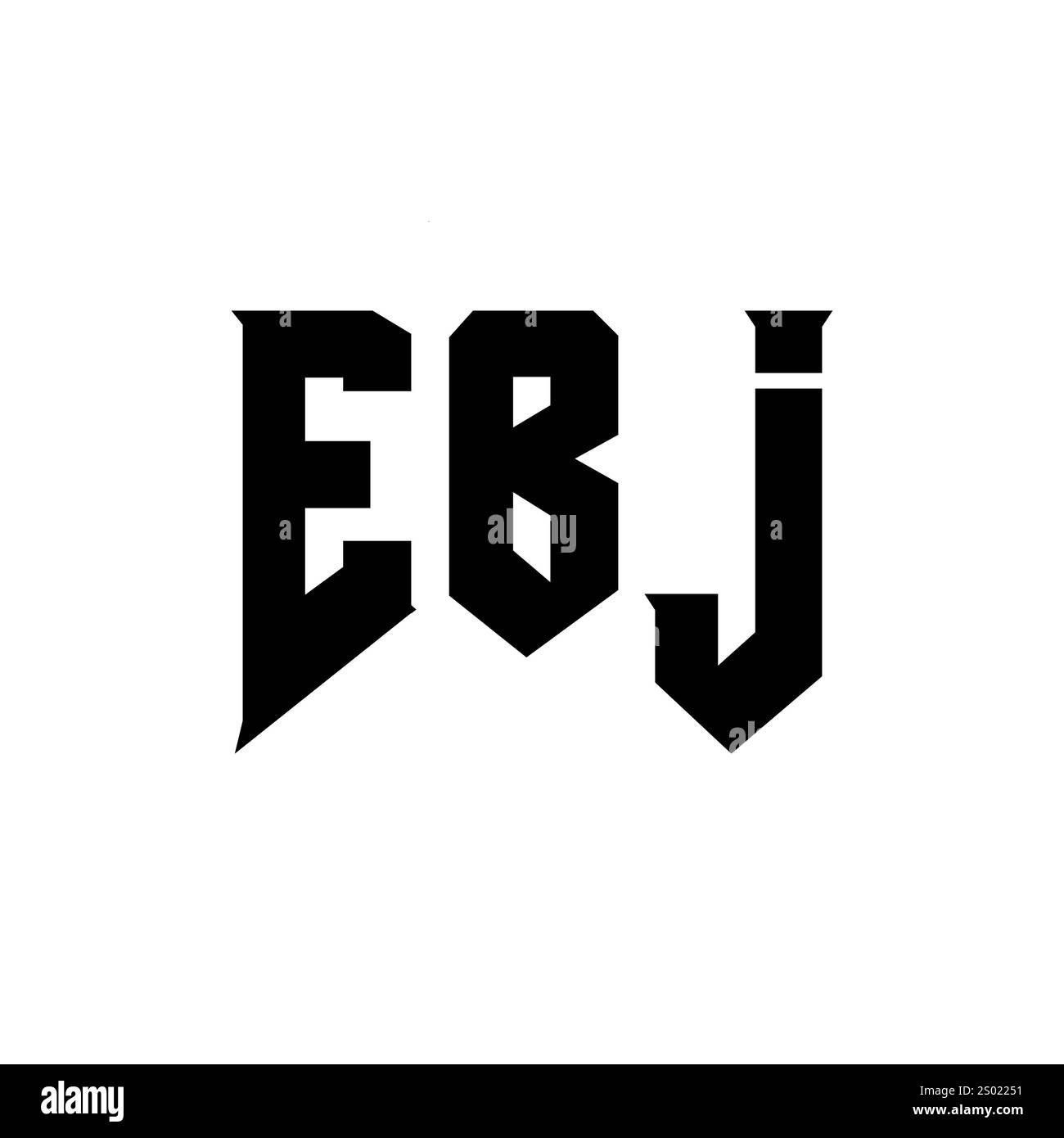 EBJ letter logo design for technology company. EBJ logo design black ...