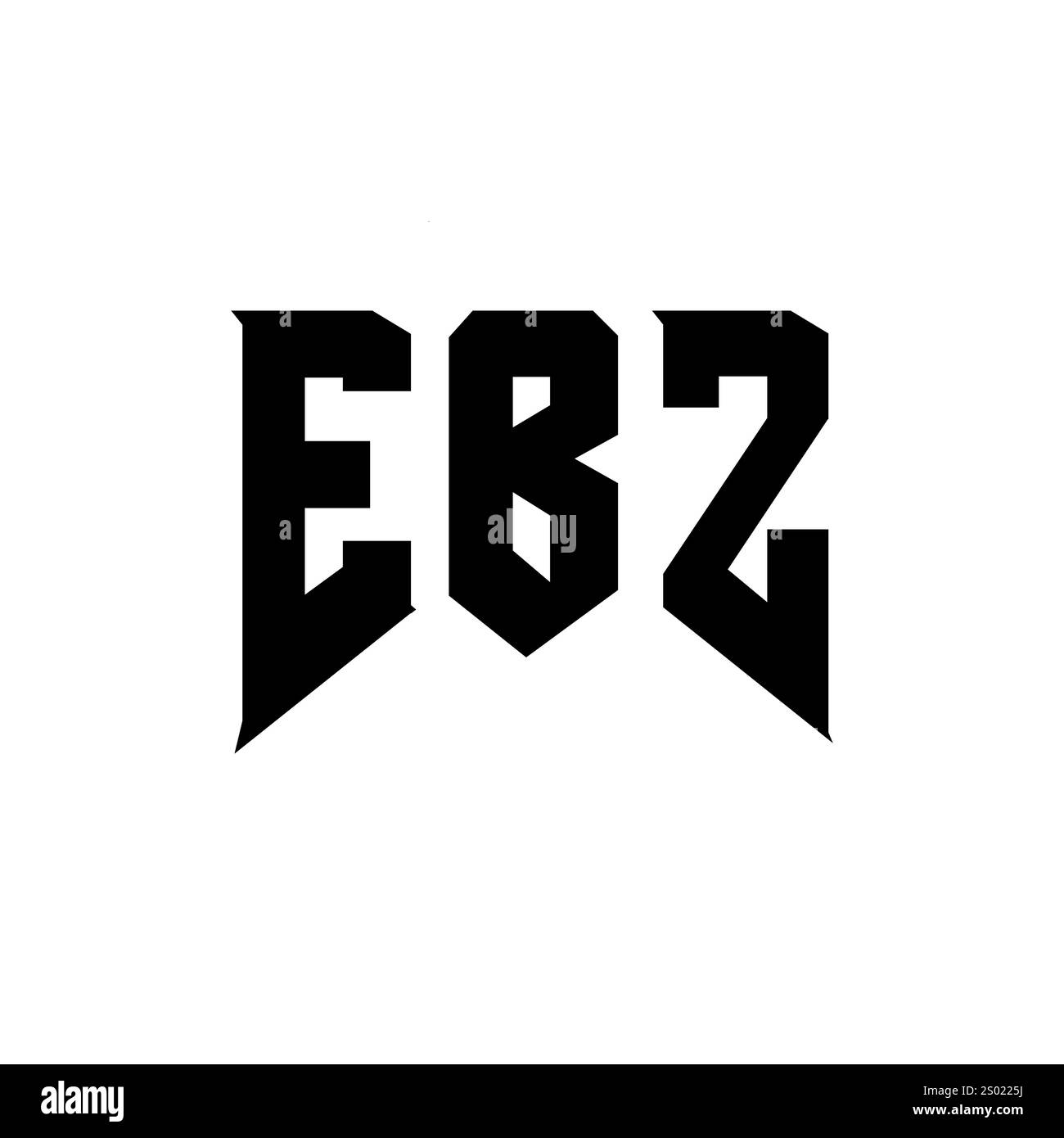 EBZ letter logo design for technology company. EBZ logo design black and white color combination ...
