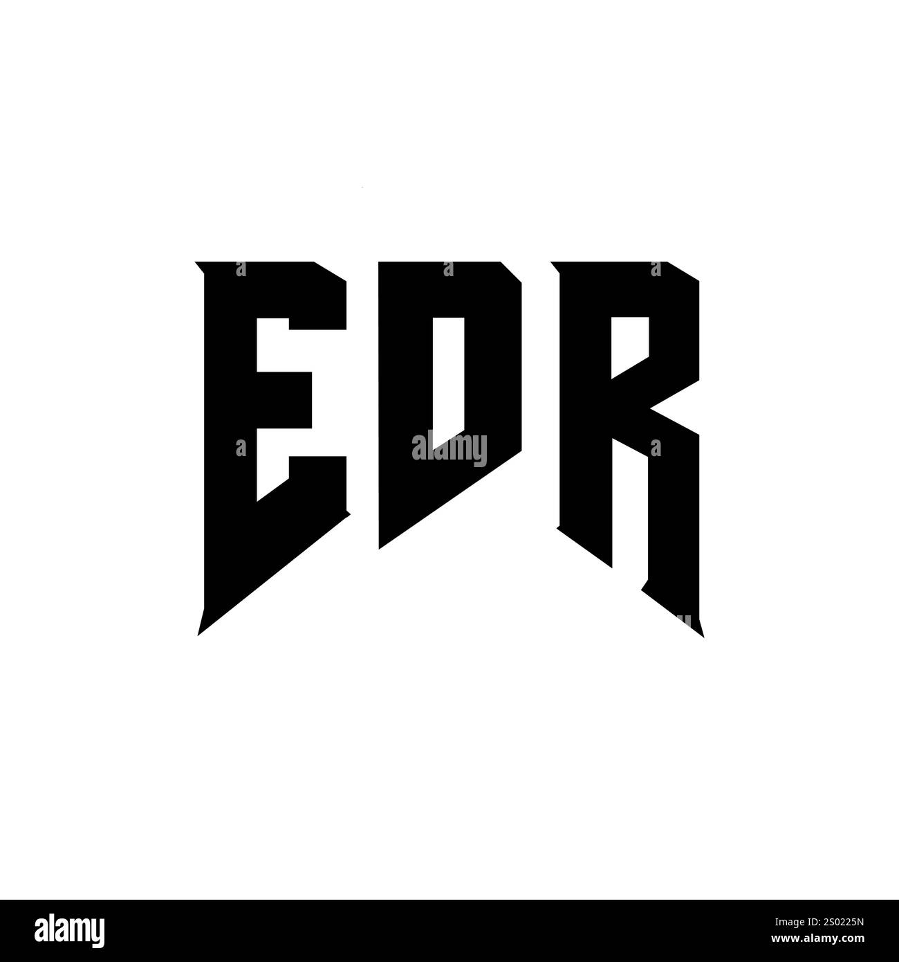 EDR letter logo design for technology company. EDR logo design black ...
