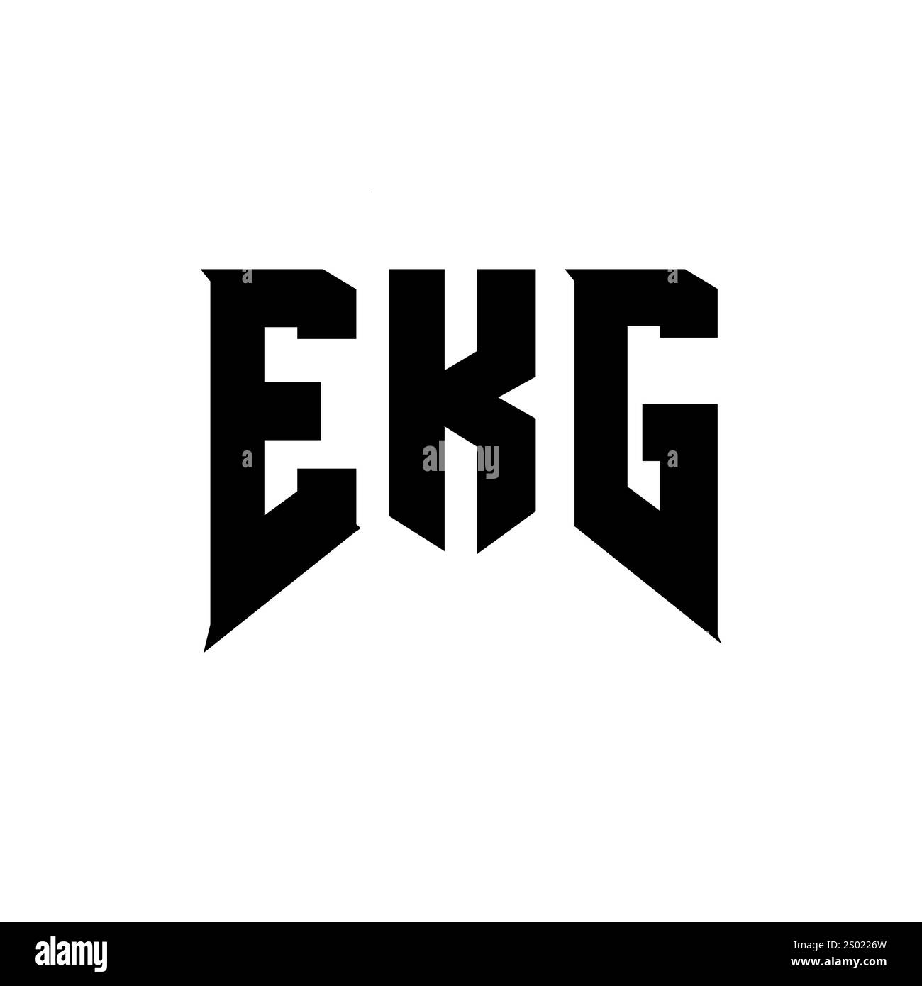 EKG letter logo design for technology company. EKG logo design black ...