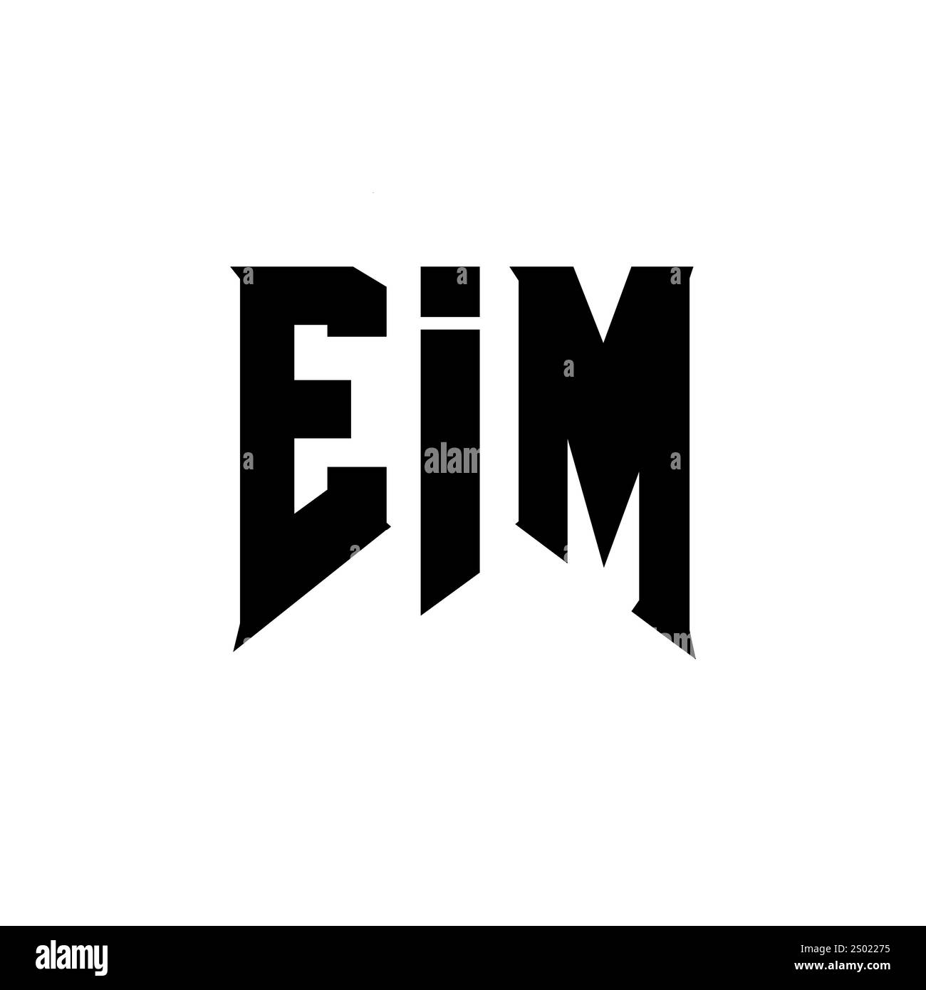EIM letter logo design for technology company. EIM logo design black and white color combination ...