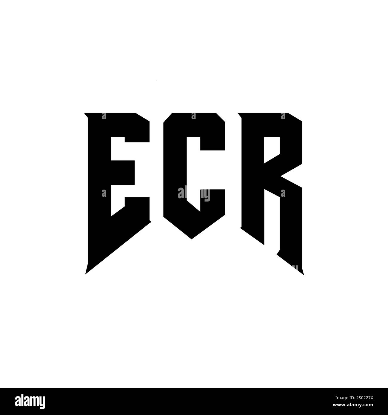 ECR letter logo design for technology company. ECR logo design black ...