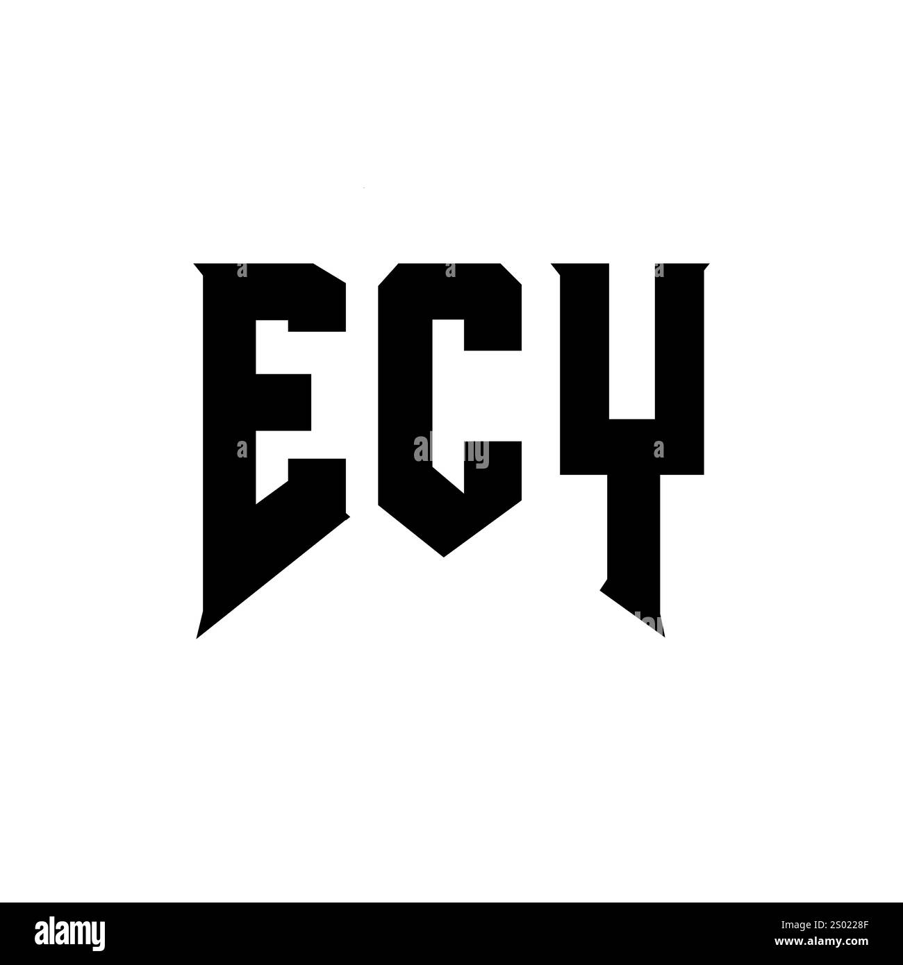ECY letter logo design for technology company. ECY logo design black ...