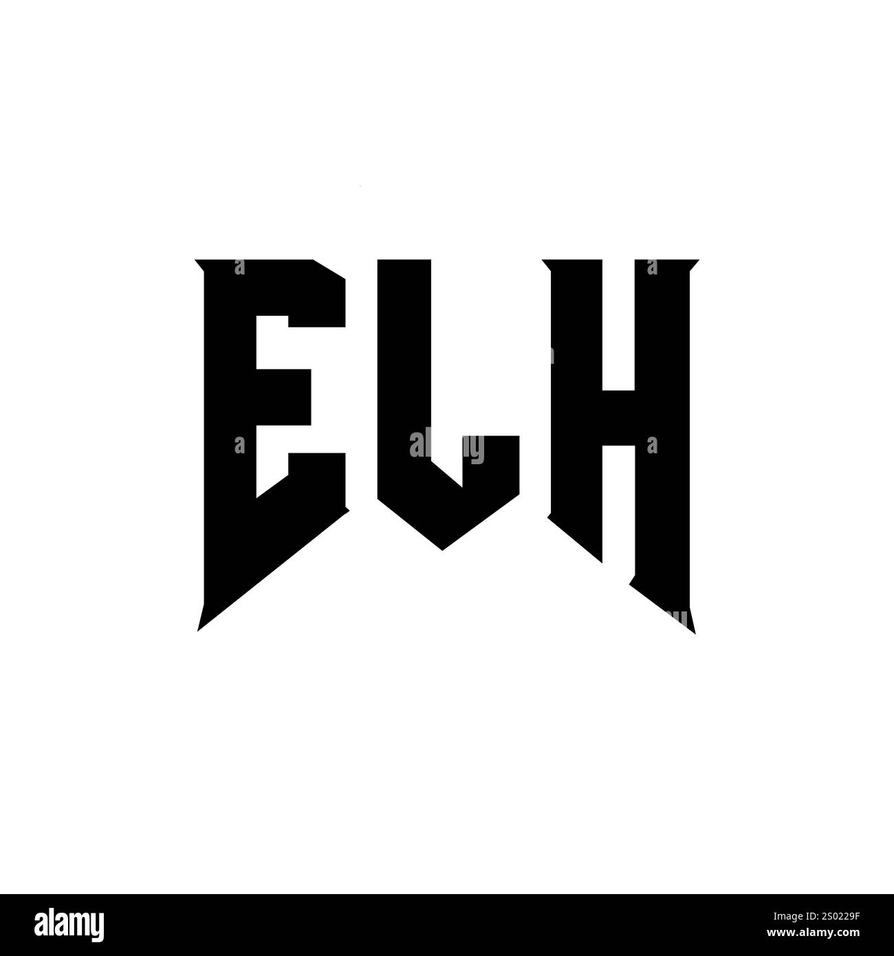 ELH letter logo design for technology company. ELH logo design black ...