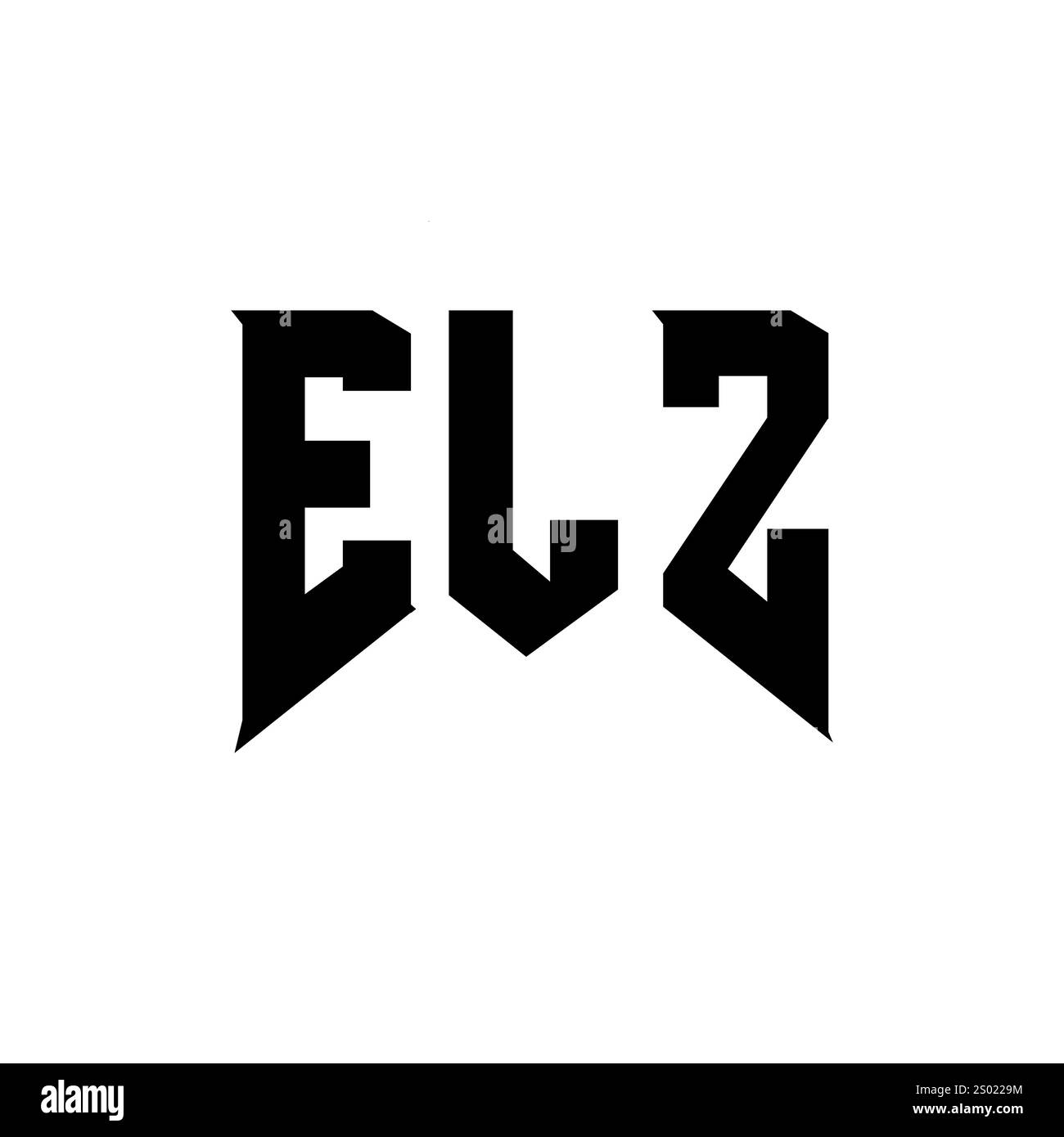 ELZ letter logo design for technology company. ELZ logo design black ...