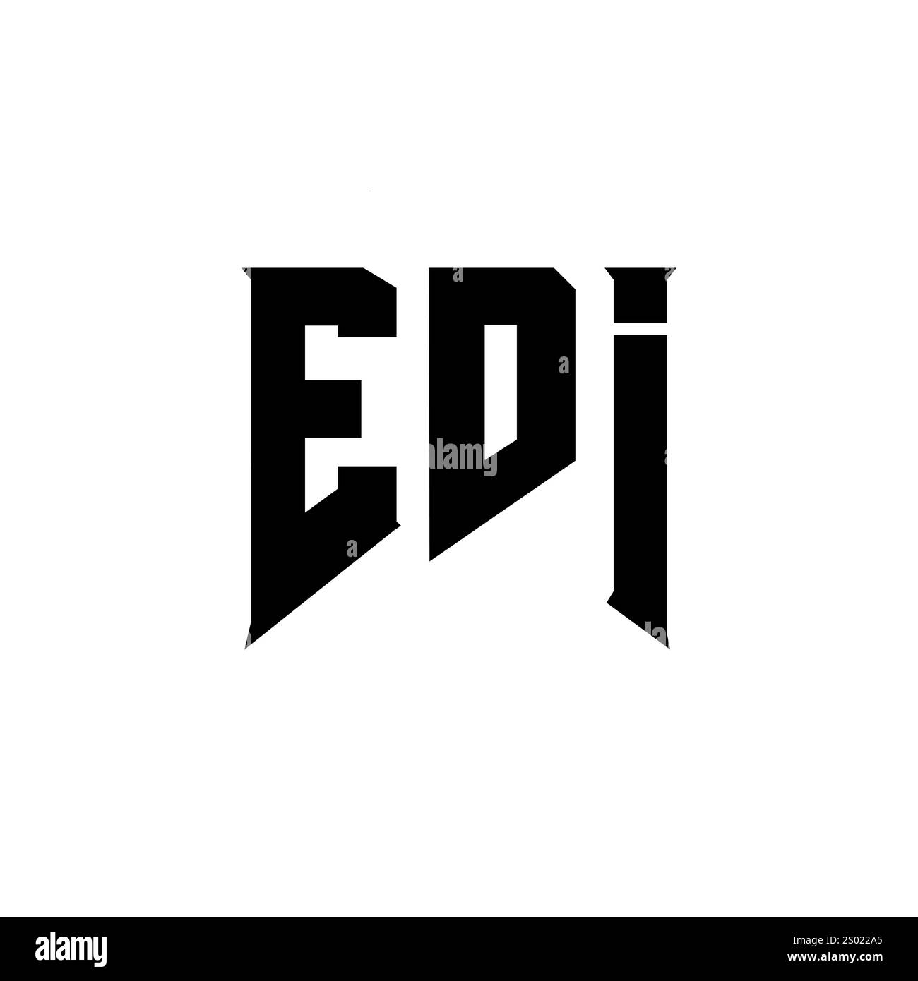 EDI letter logo design for technology company. EDI logo design black ...