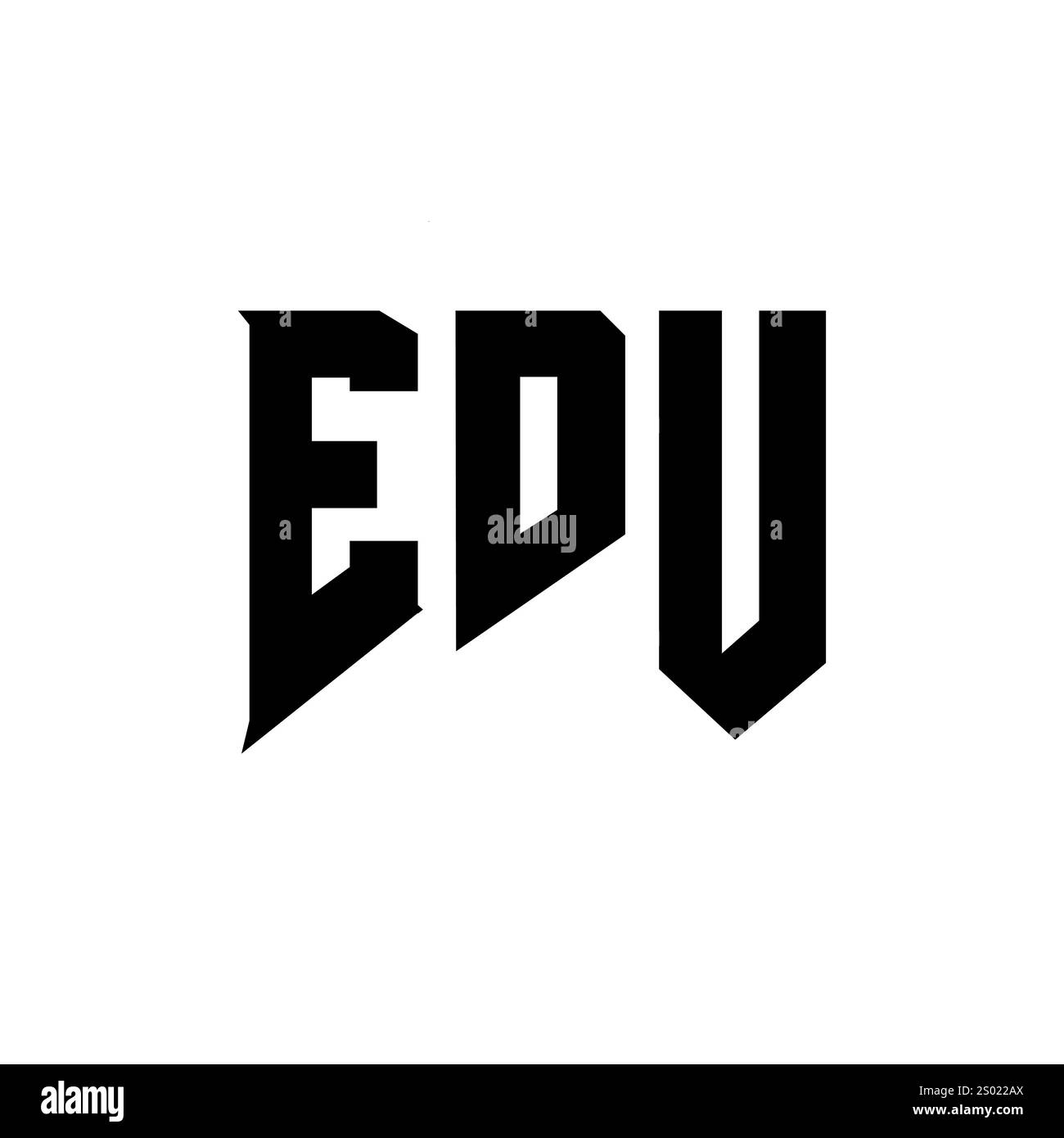 EDU letter logo design for technology company. EDU logo design black ...
