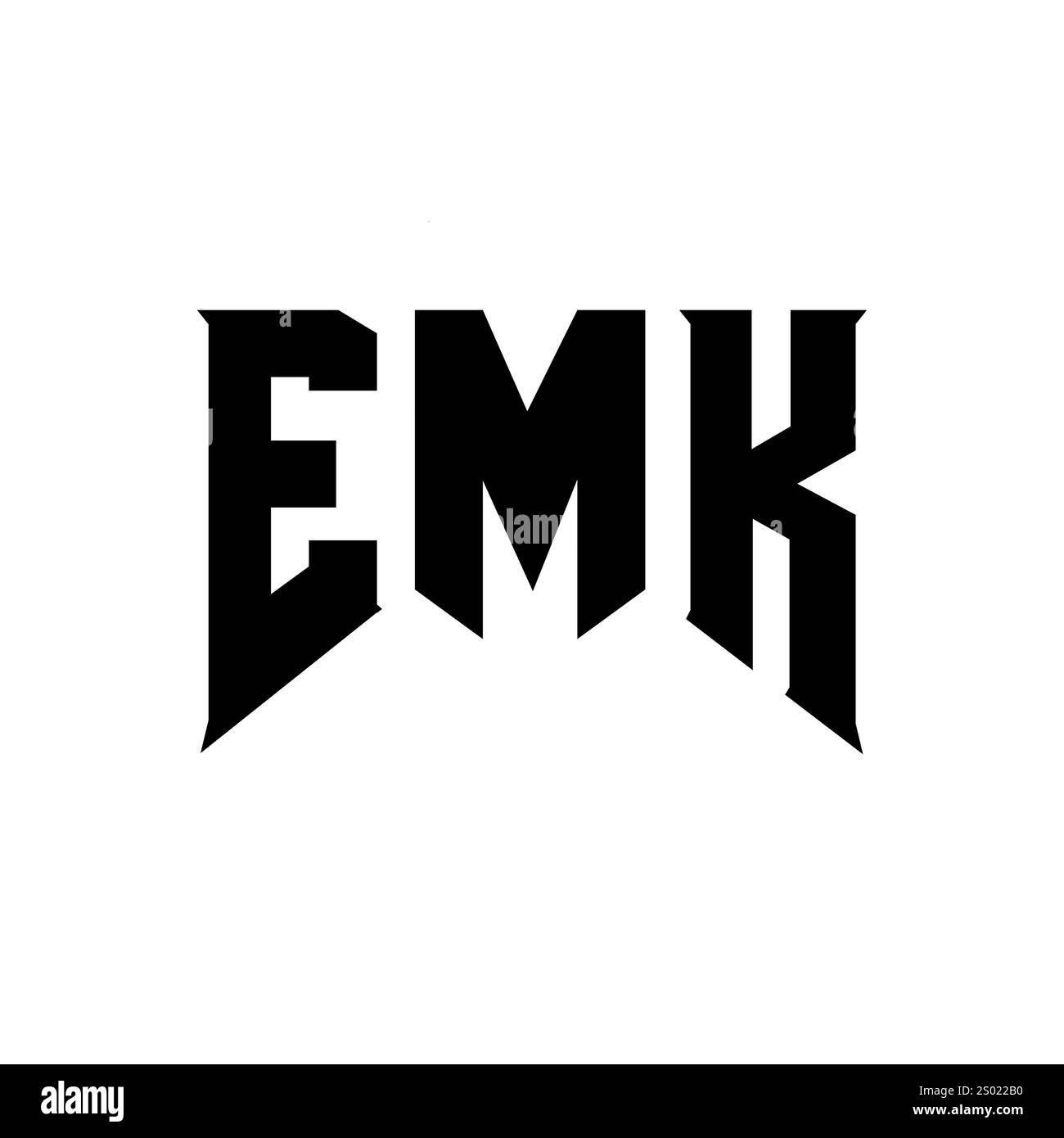 EMK letter logo design for technology company. EMK logo design black and white color combination ...
