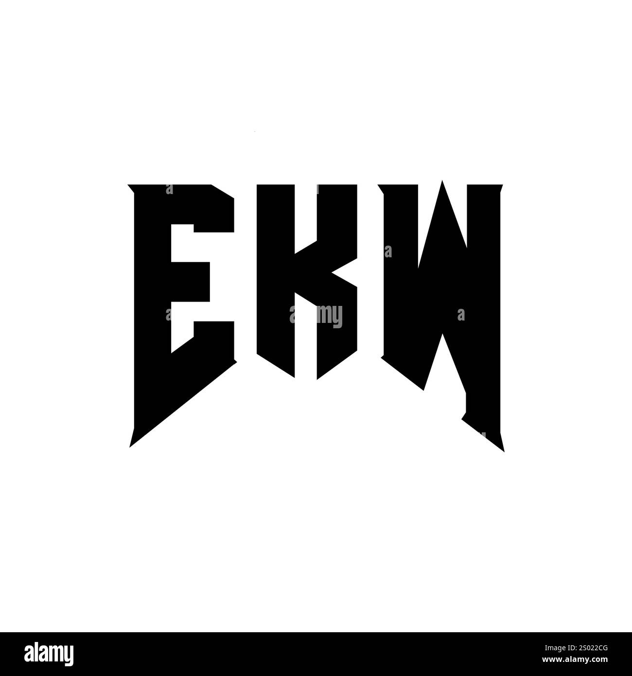 EKW letter logo design for technology company. EKW logo design black and white color combination ...