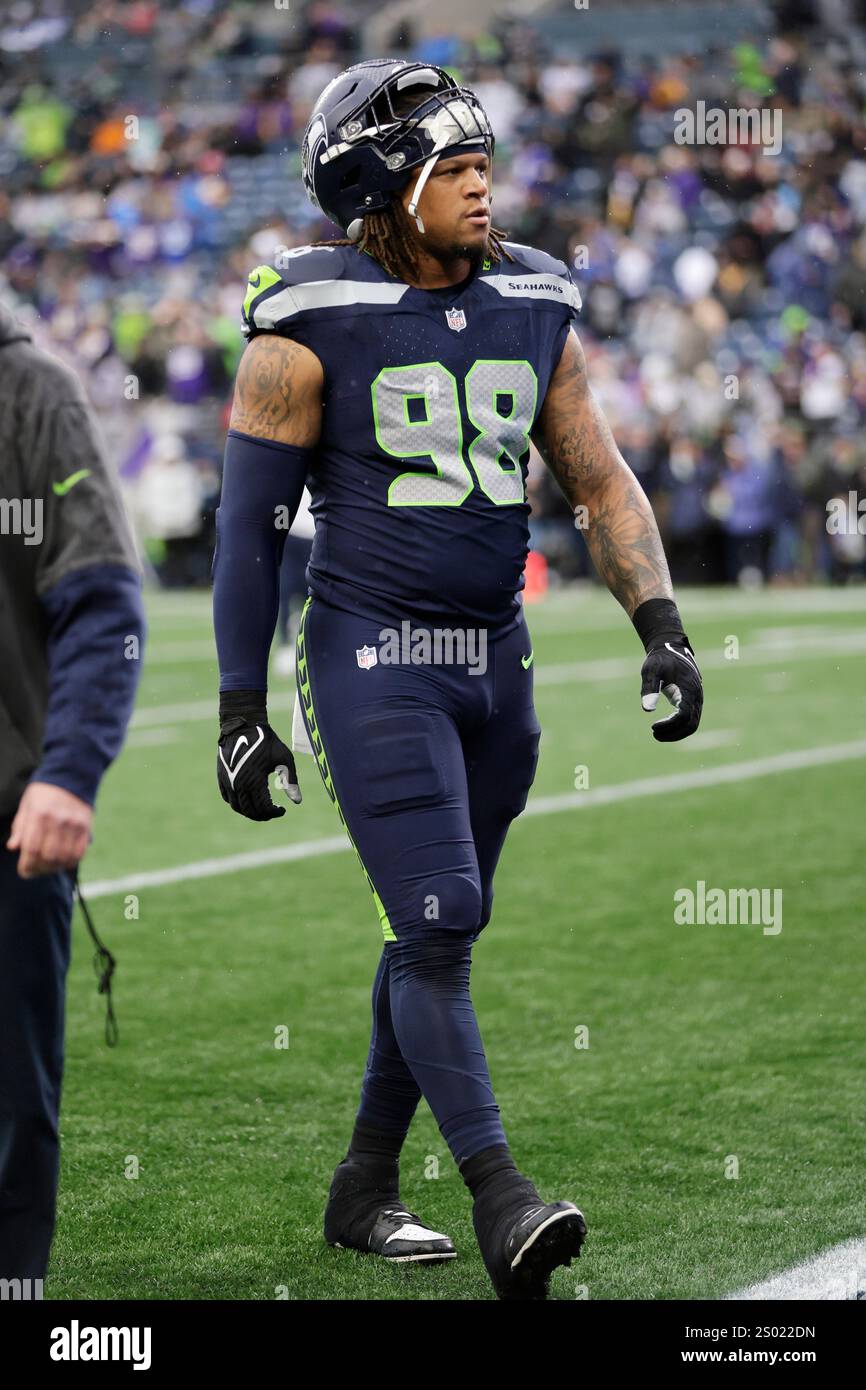 Seattle Seahawks defensive tackle Roy Robertson-Harris (98) walks on ...