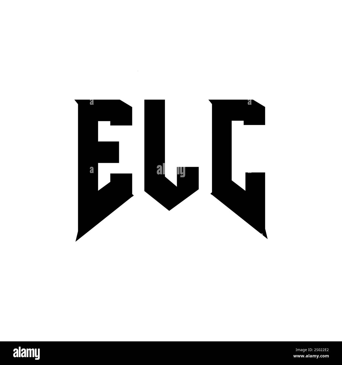ELC letter logo design for technology company. ELC logo design black ...